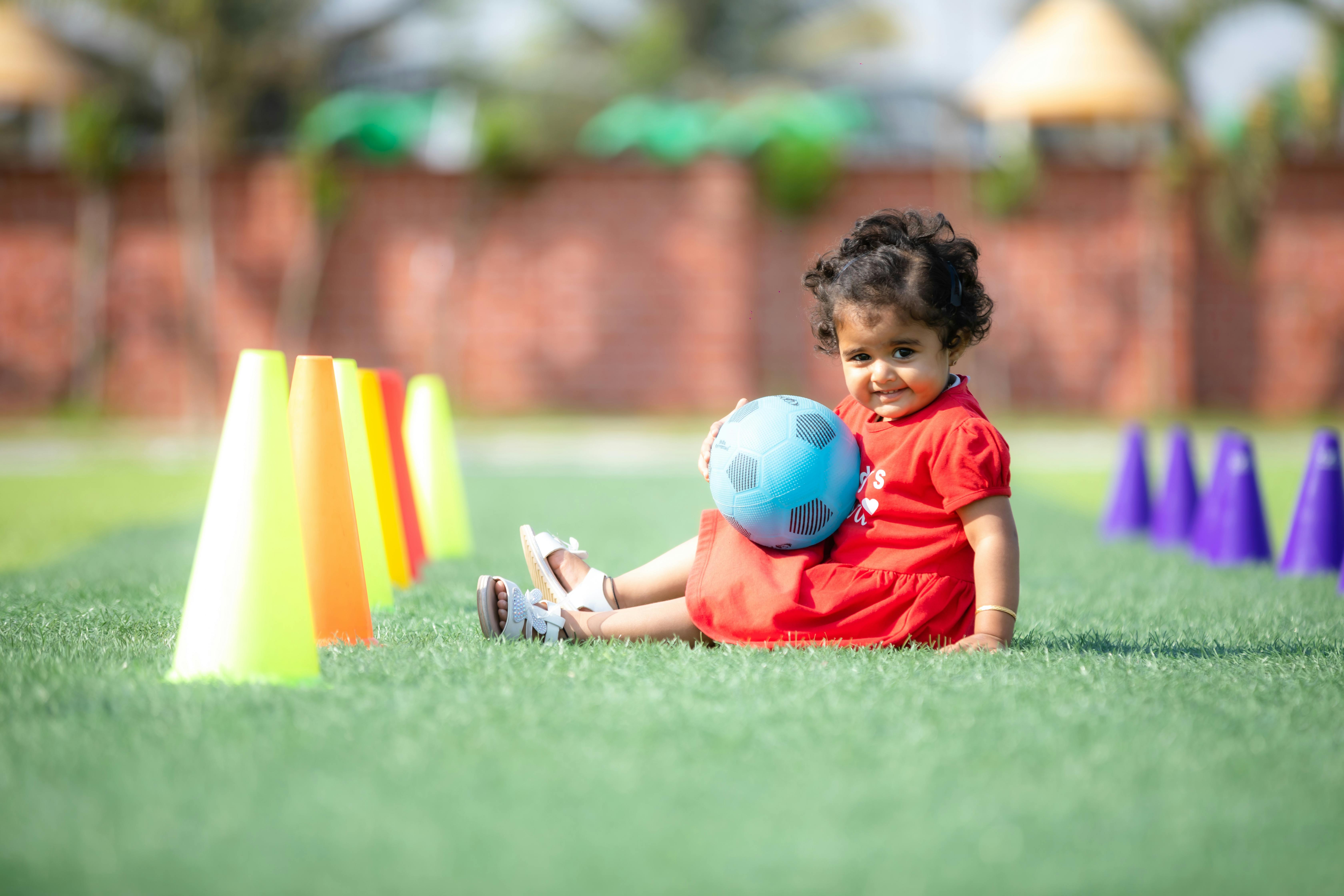 Preschool Children Playing Soccer