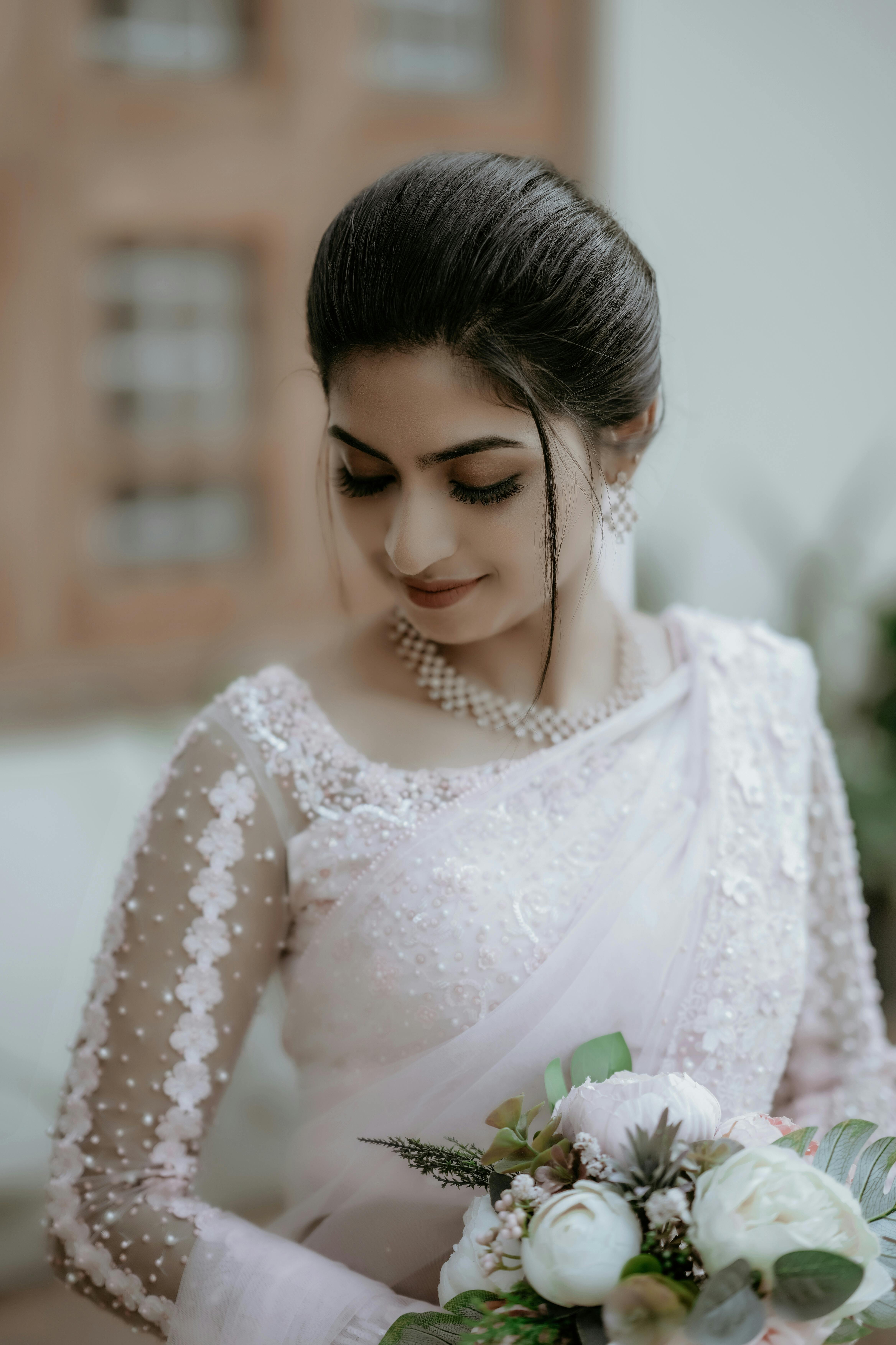 Portrait of Brunette Bride · Free Stock Photo