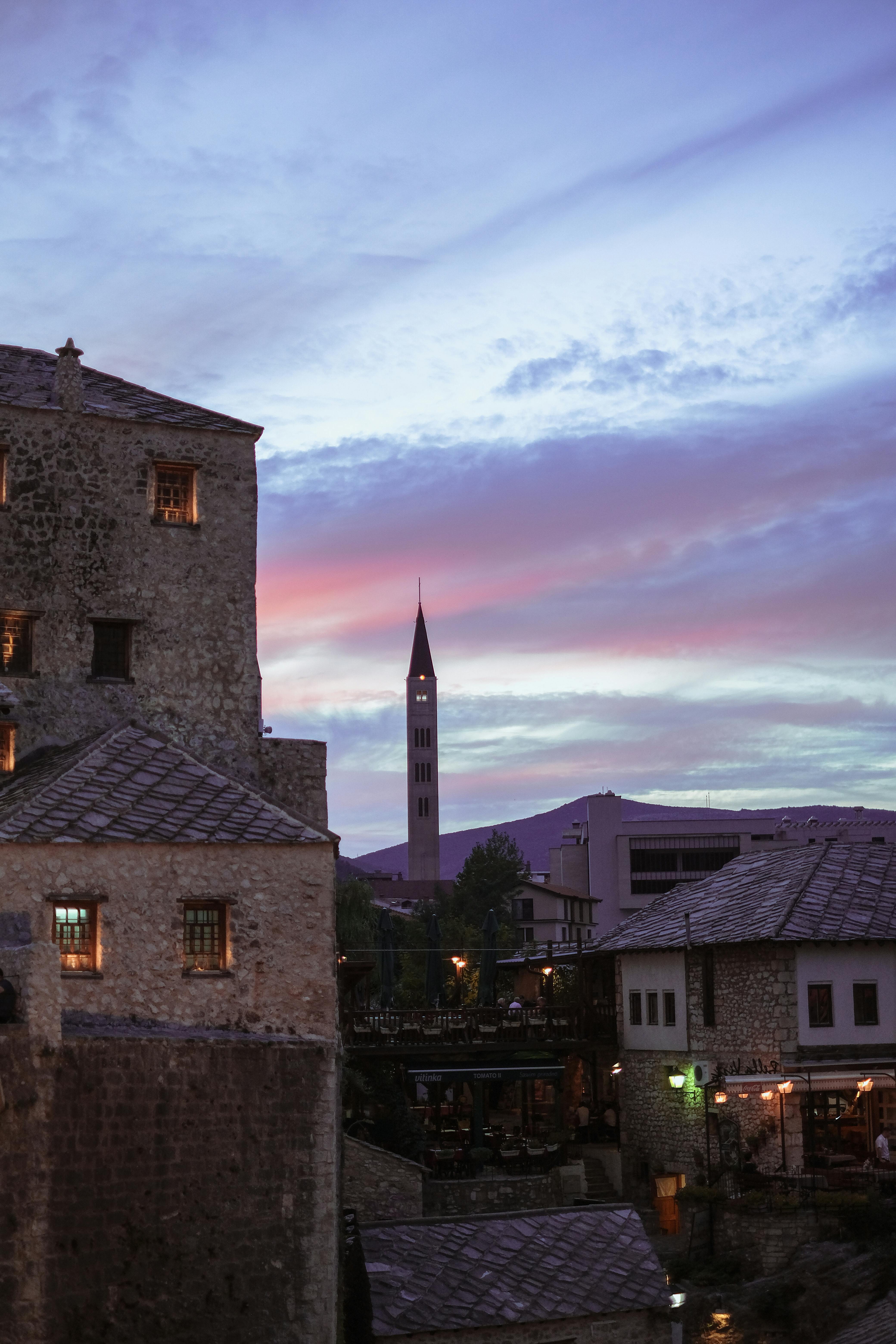 Exterior of the Castle and a Tower in Mostar, Bosnia and Herzegovina ...