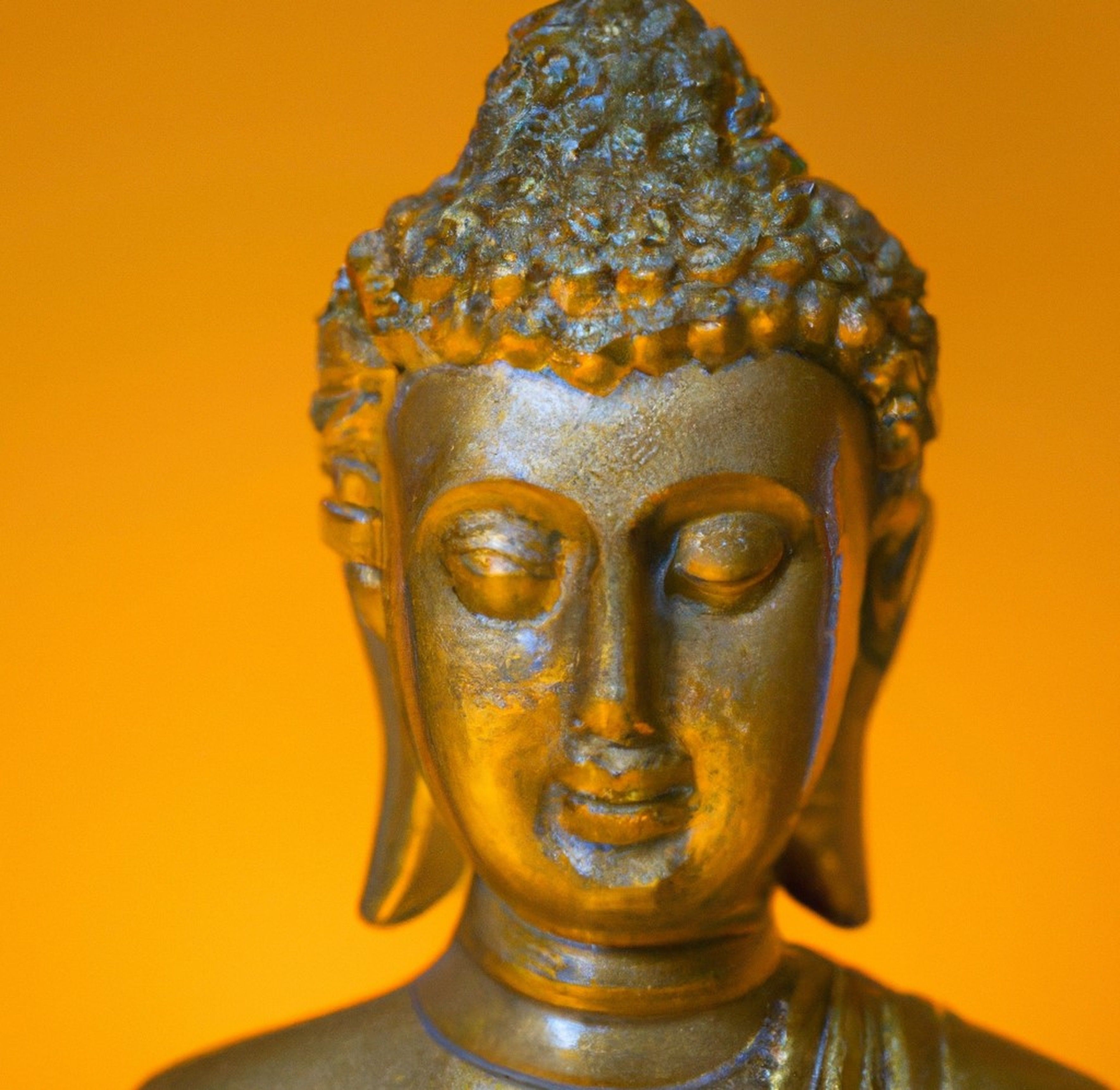 Blue Buddha Ceramic Head Figurine · Free Stock Photo