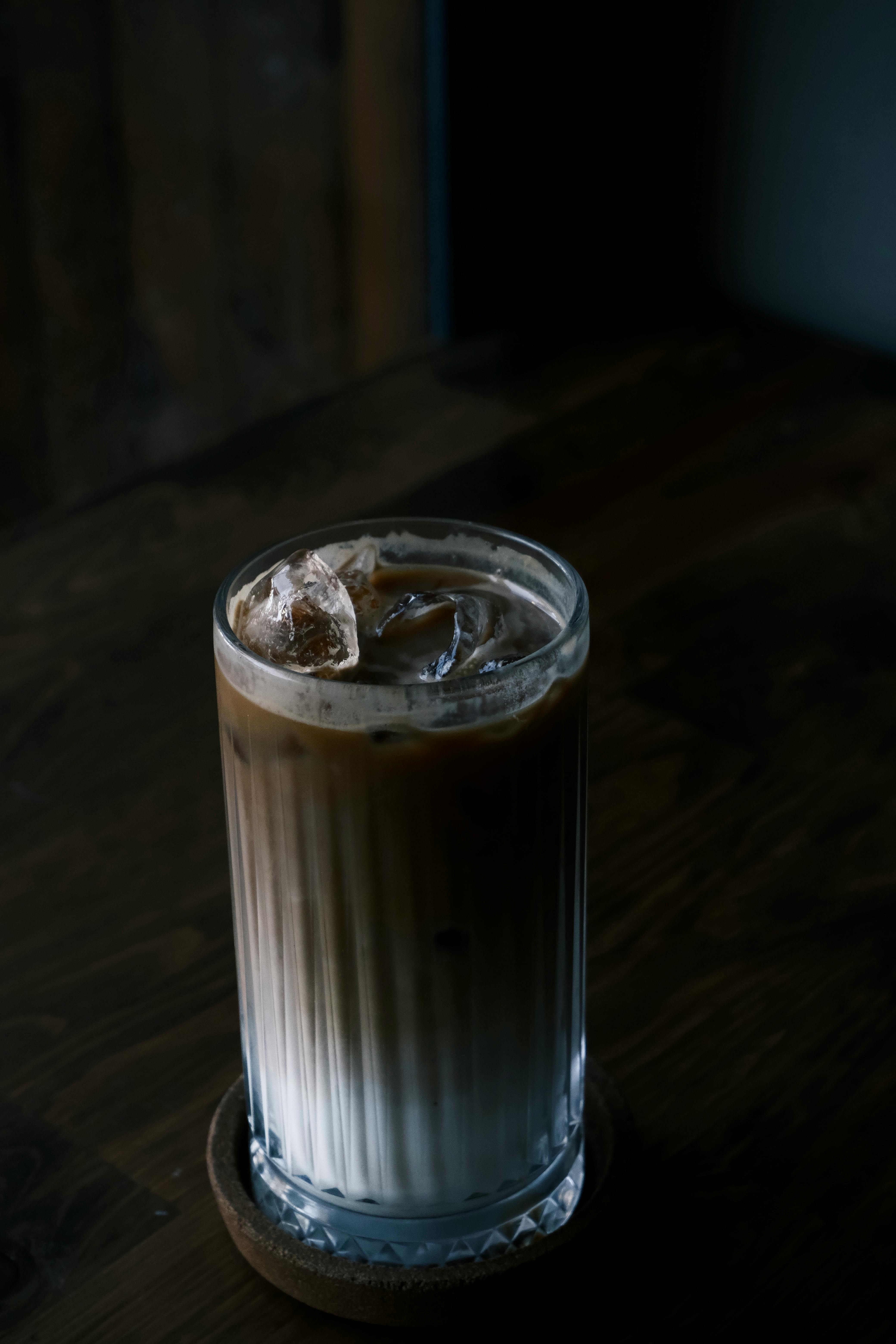 Glass of Iced Coffee with Ice Cubes · Free Stock Photo