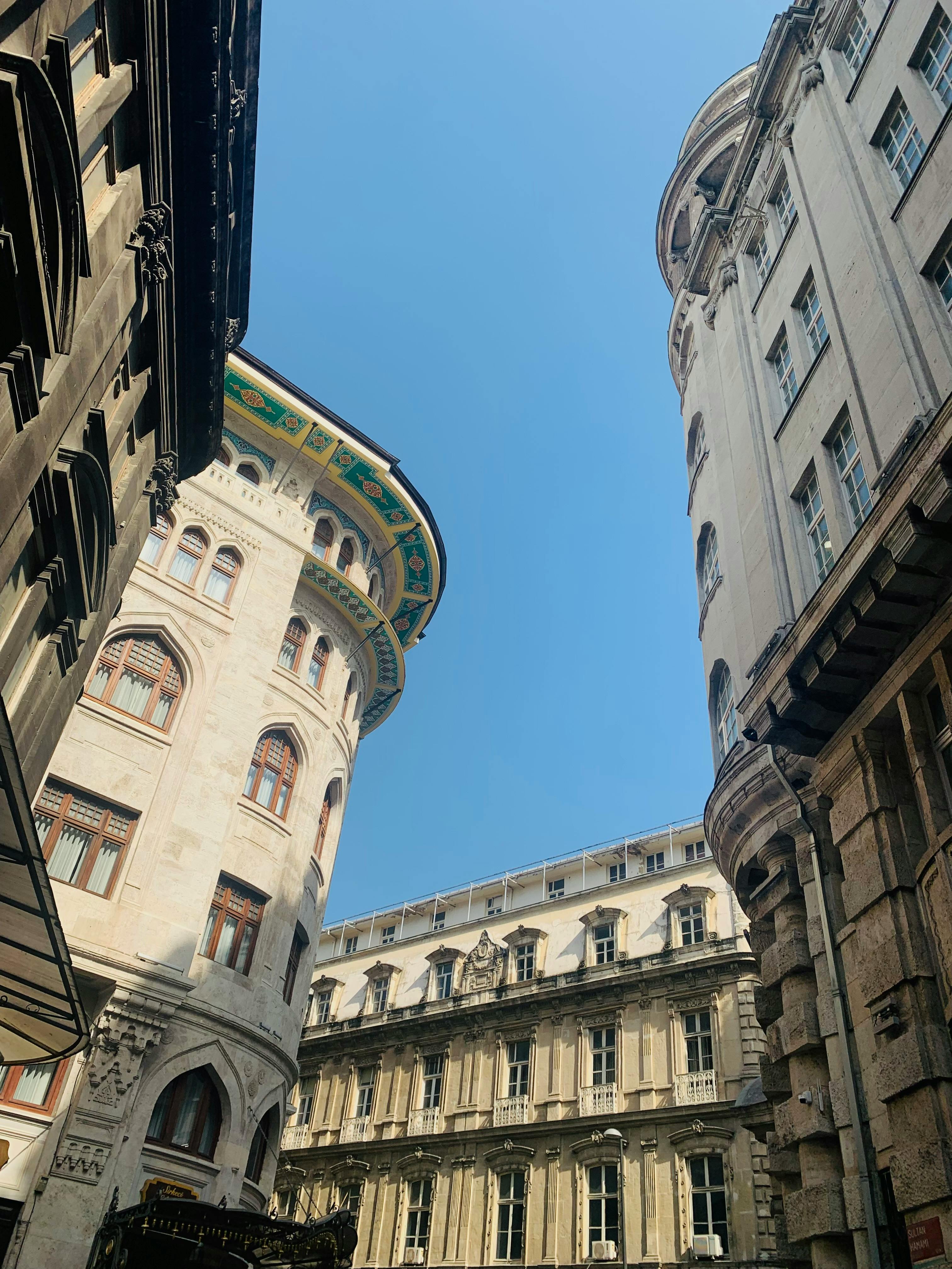 Clear Sky over Buildings in Town · Free Stock Photo