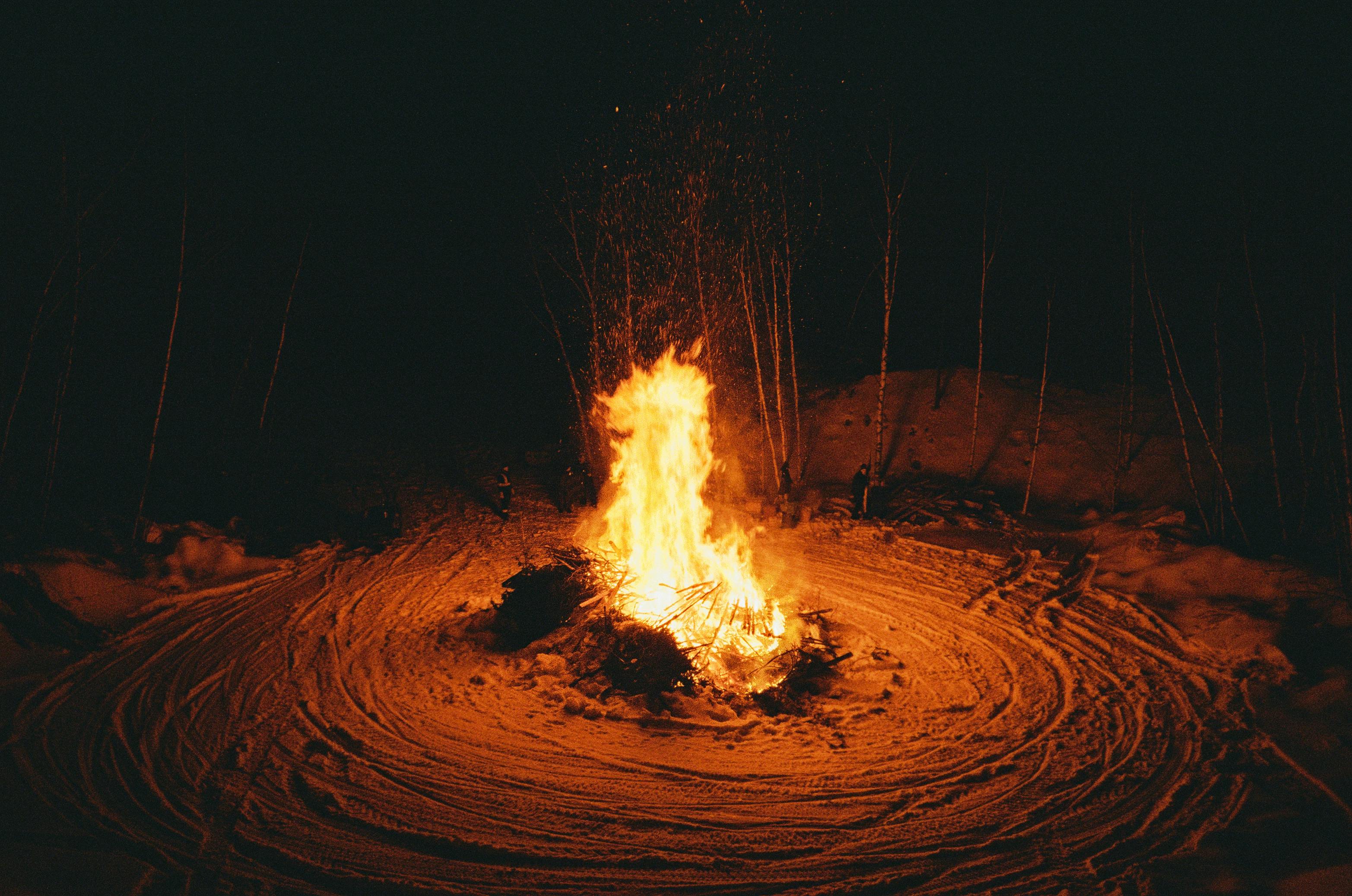 A Bonfire in Winter · Free Stock Photo