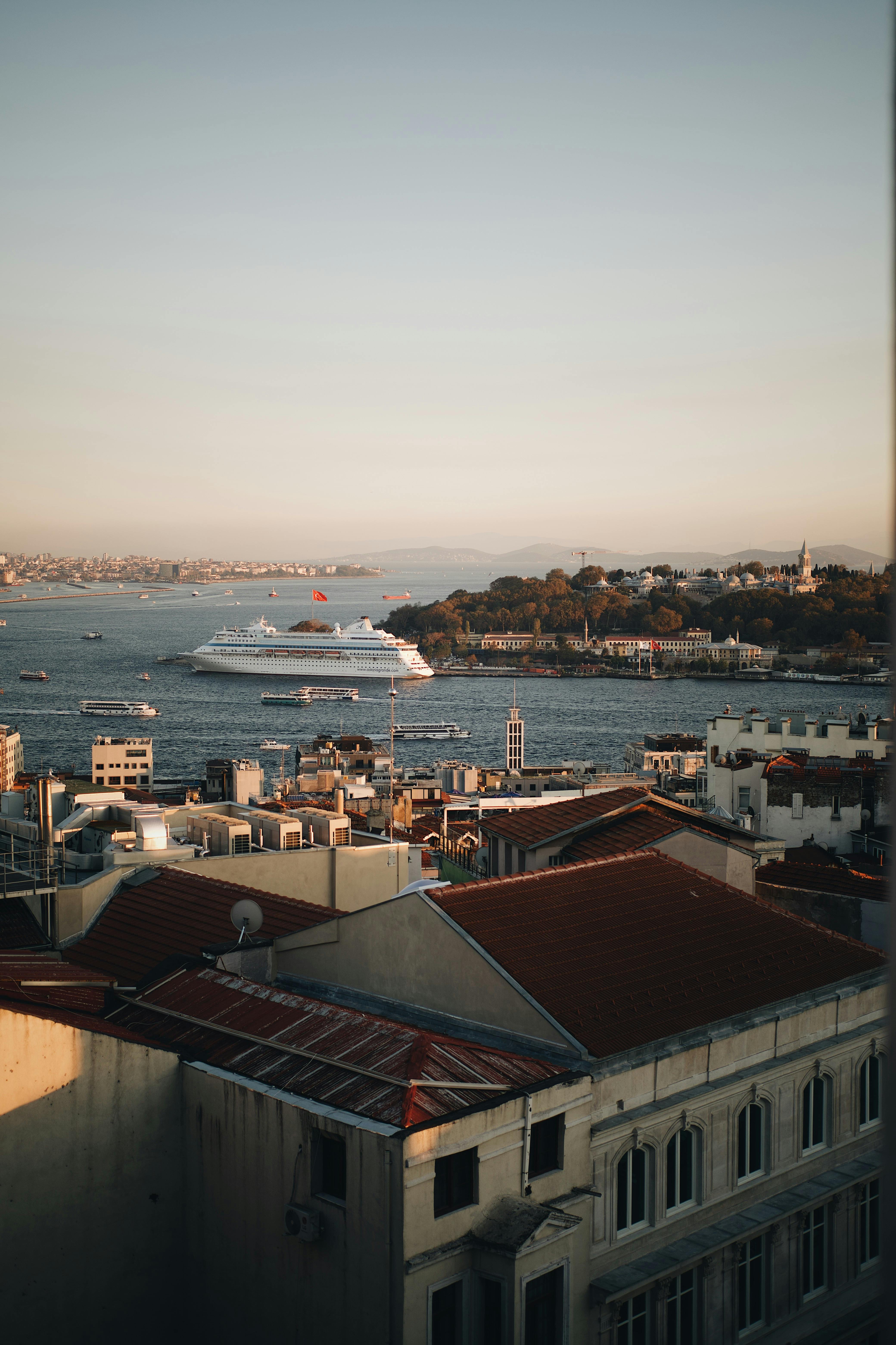 Aerial View of a Boat on the Sea near the Shore · Free Stock Photo