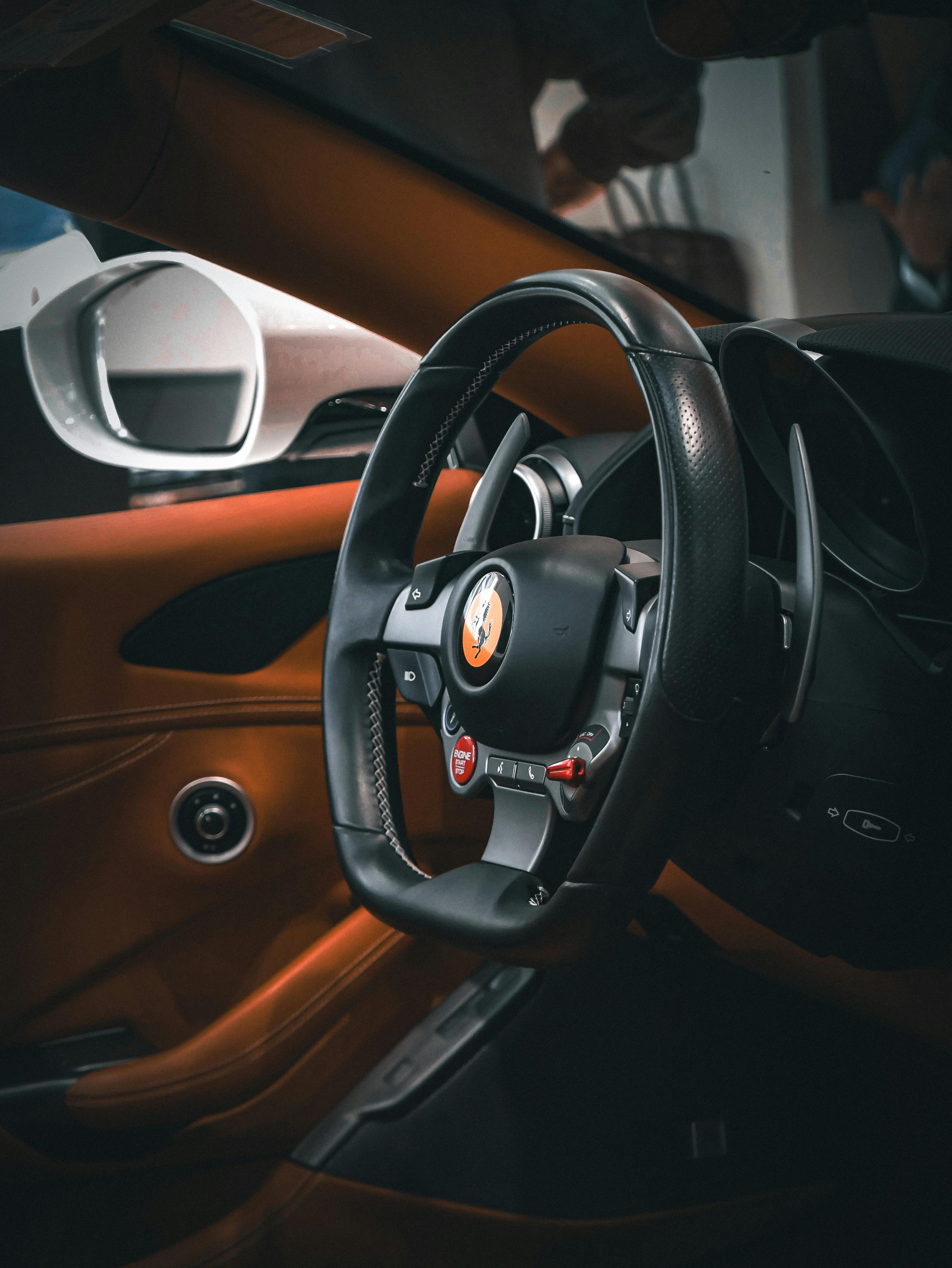 Interior of a Modern Ferrari · Free Stock Photo