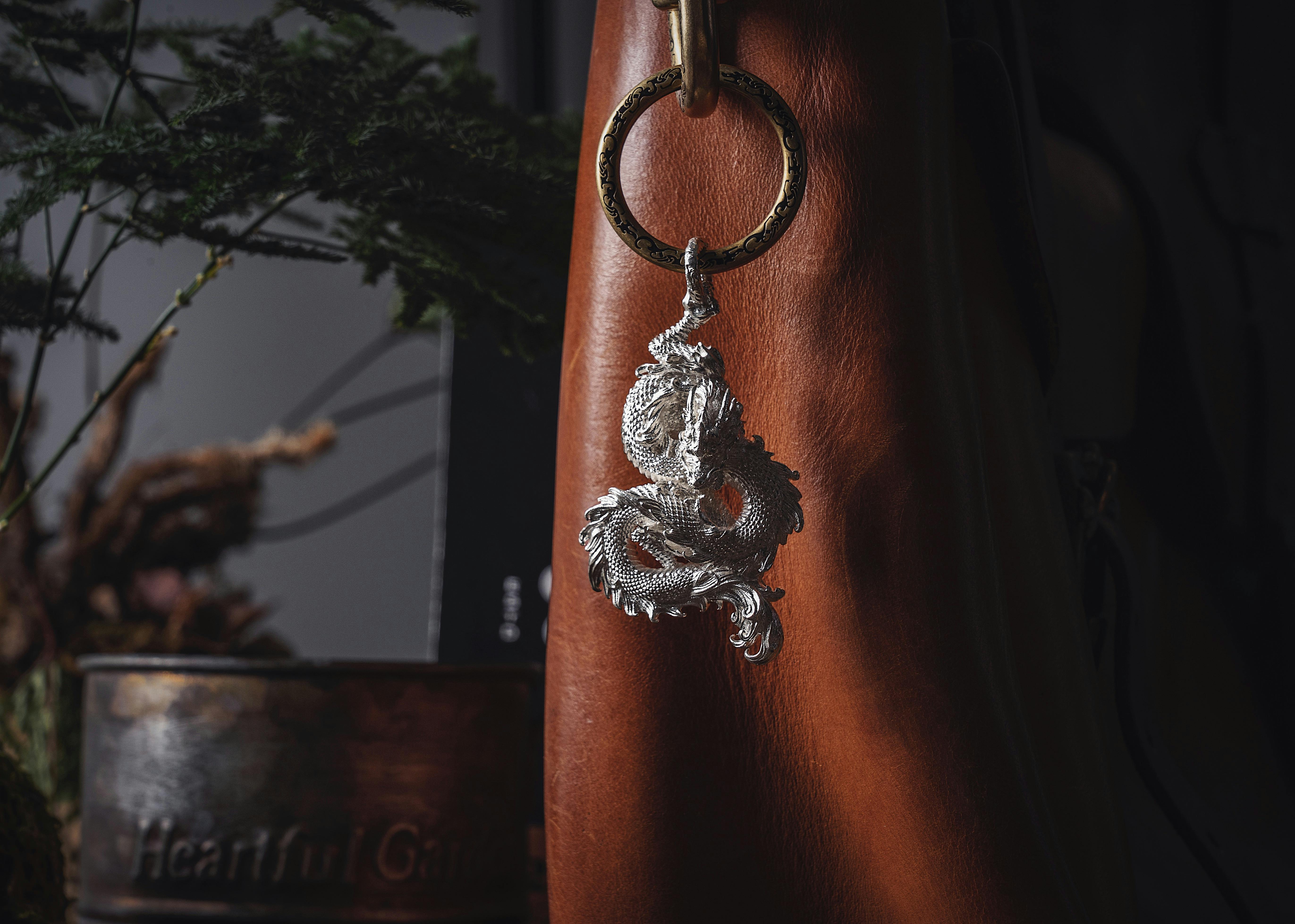 Close-up of a Vintage Dragon Key Chain · Free Stock Photo