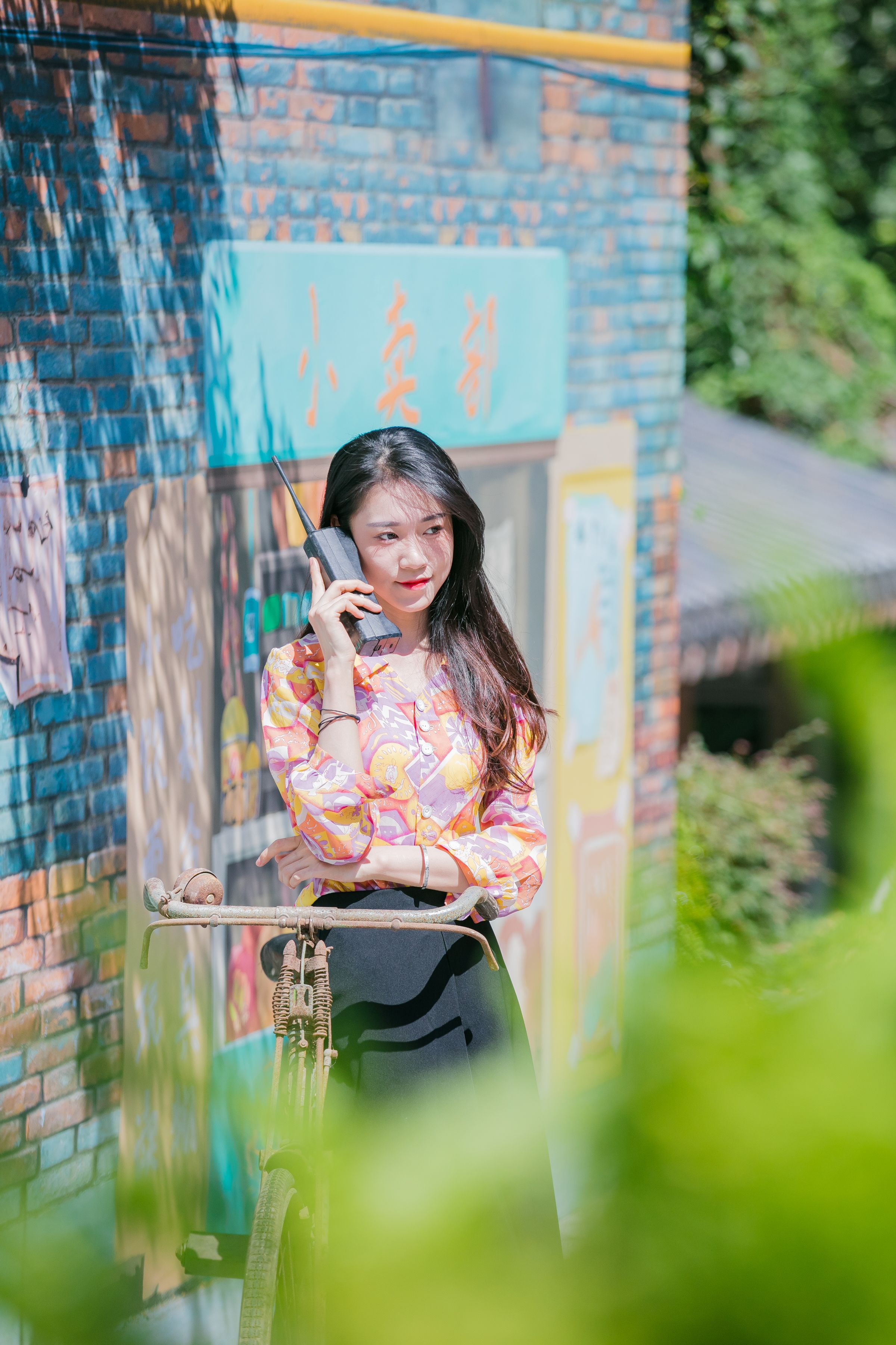 Woman Talking on Vintage Phone · Free Stock Photo