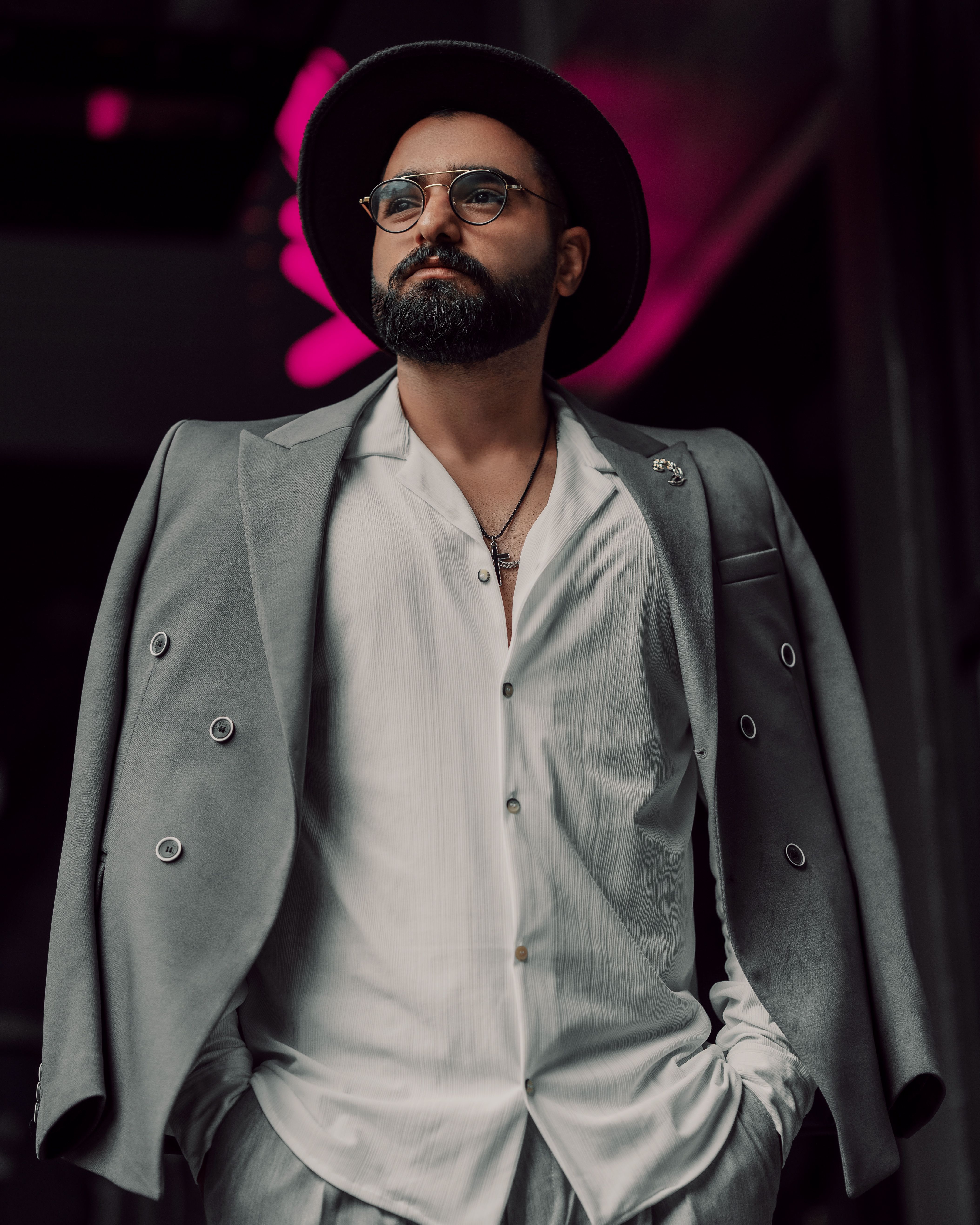 Portrait of Man in Jacket with Hand in Pocket · Free Stock Photo