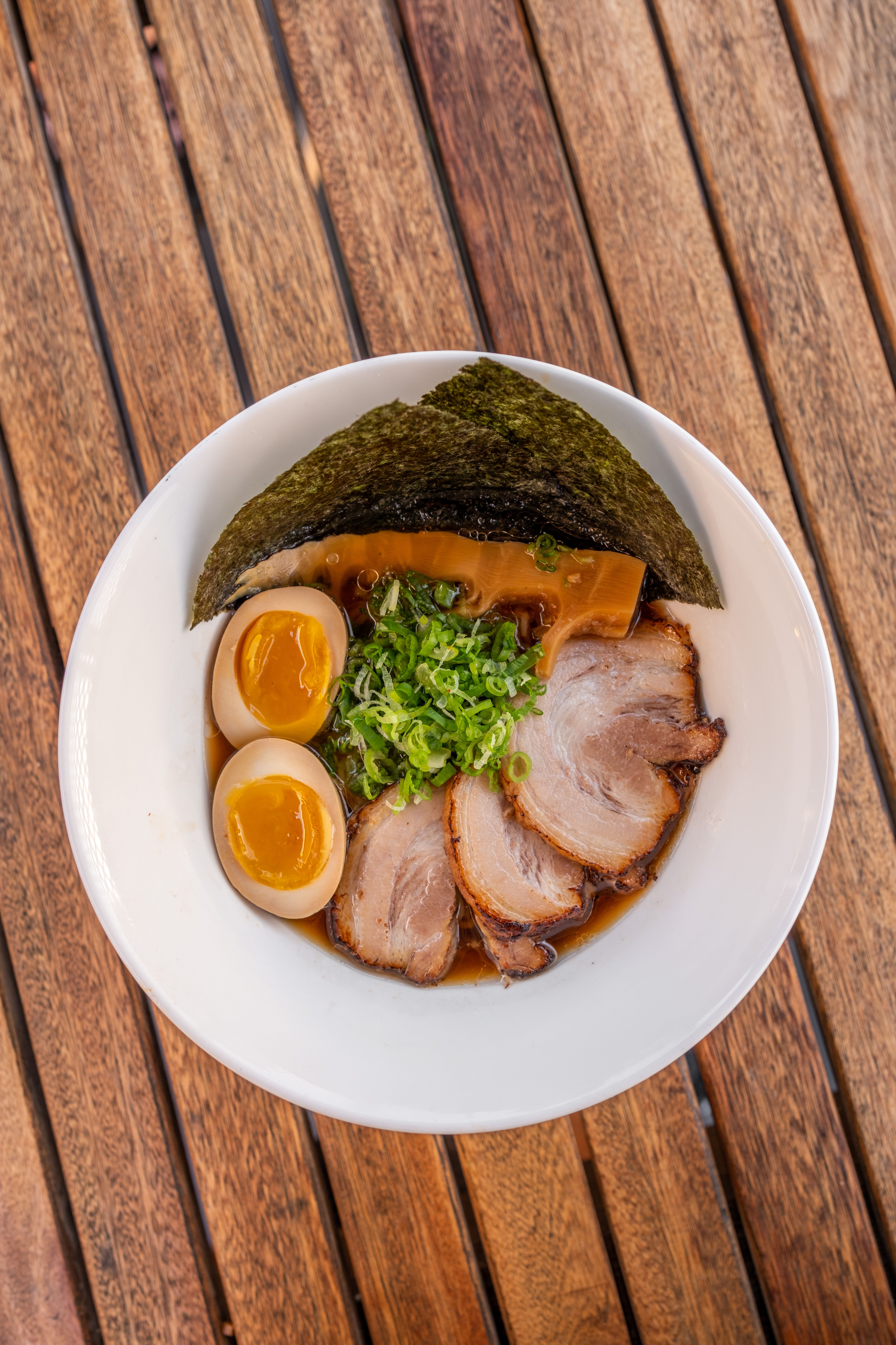 A bowl of ramen with meat and eggs · Free Stock Photo
