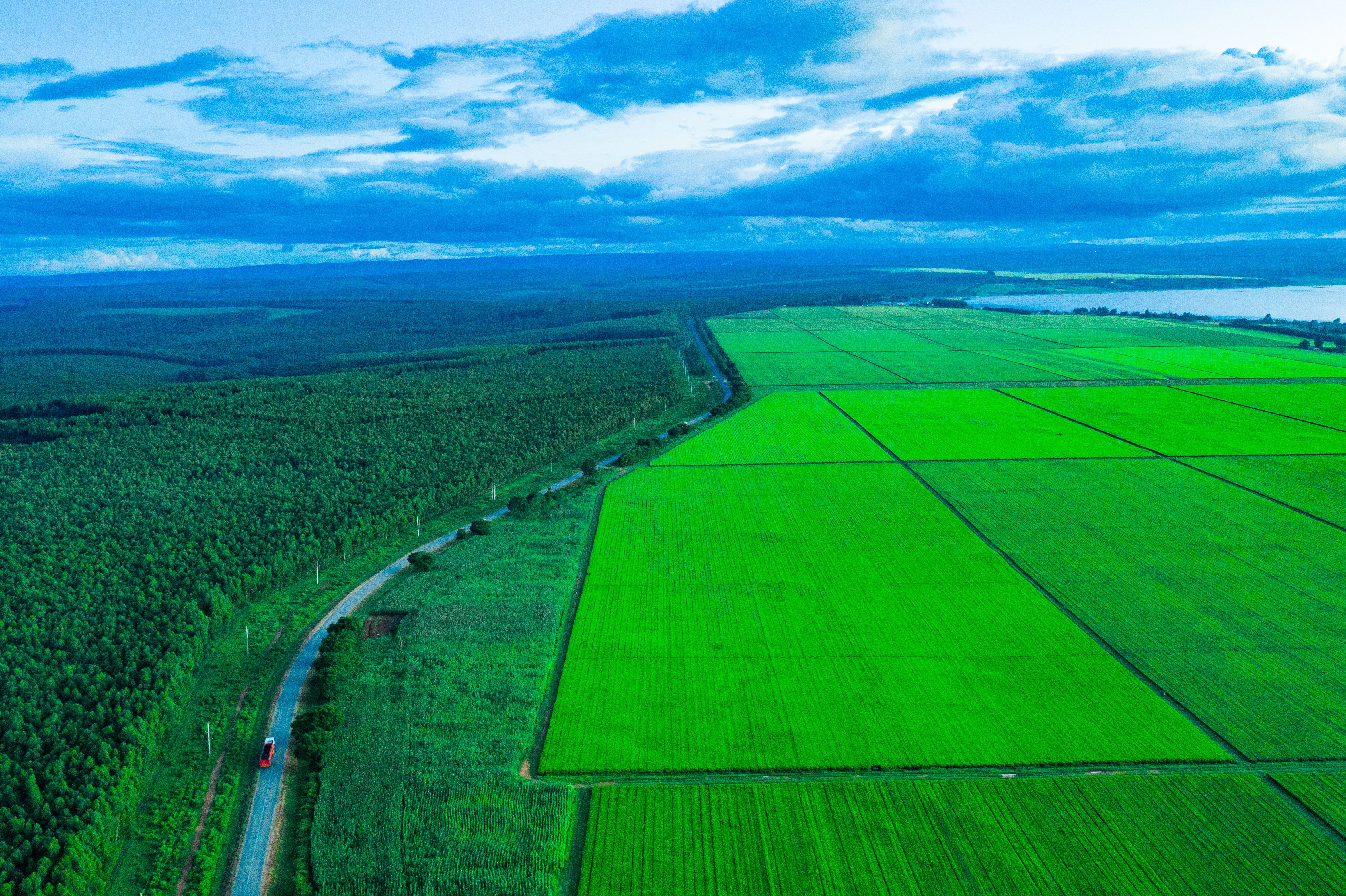 Amazing Landscape with Green Rural Fields · Free Stock Photo