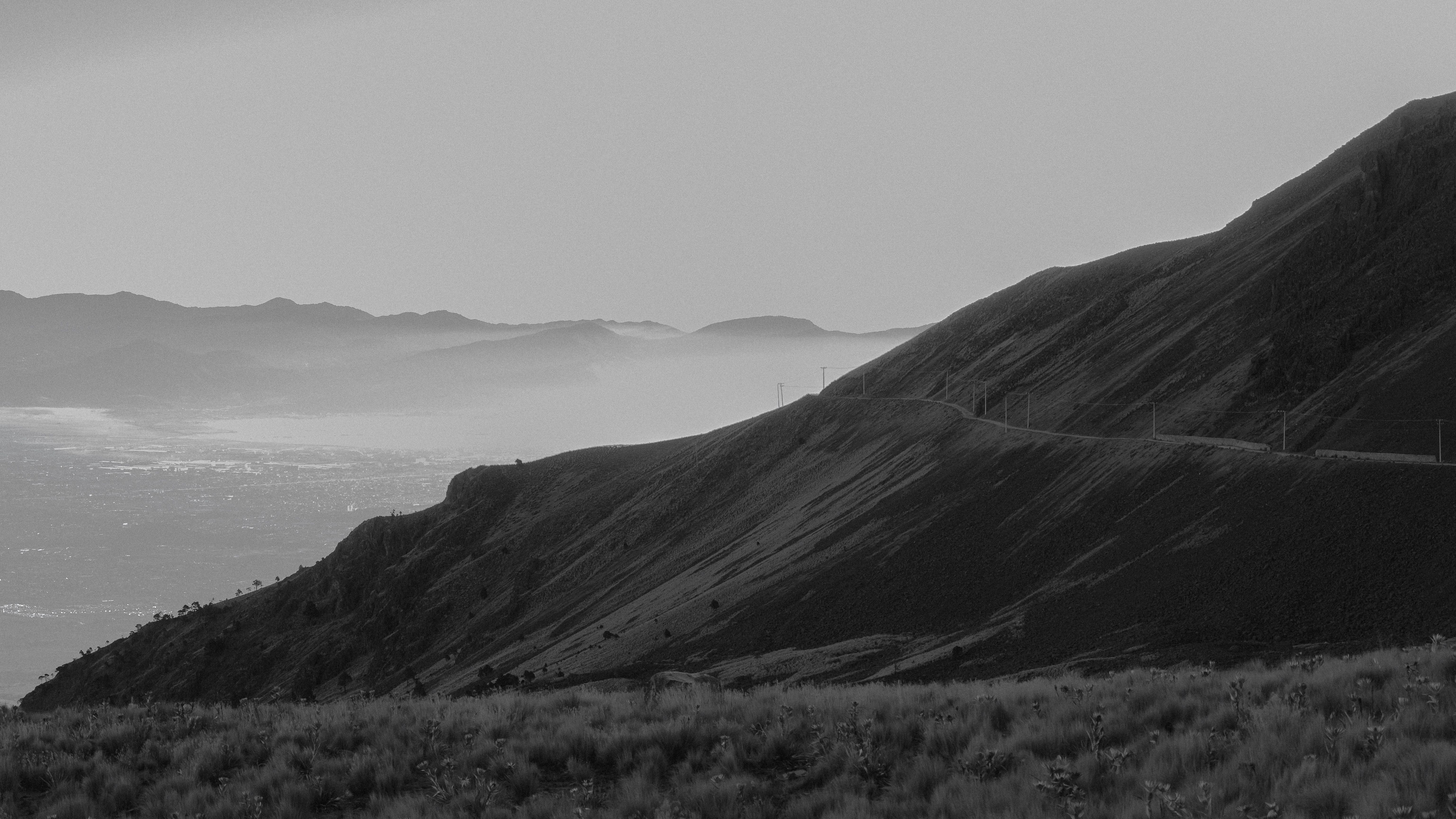 Grayscale Photography Of Mountain · Free Stock Photo