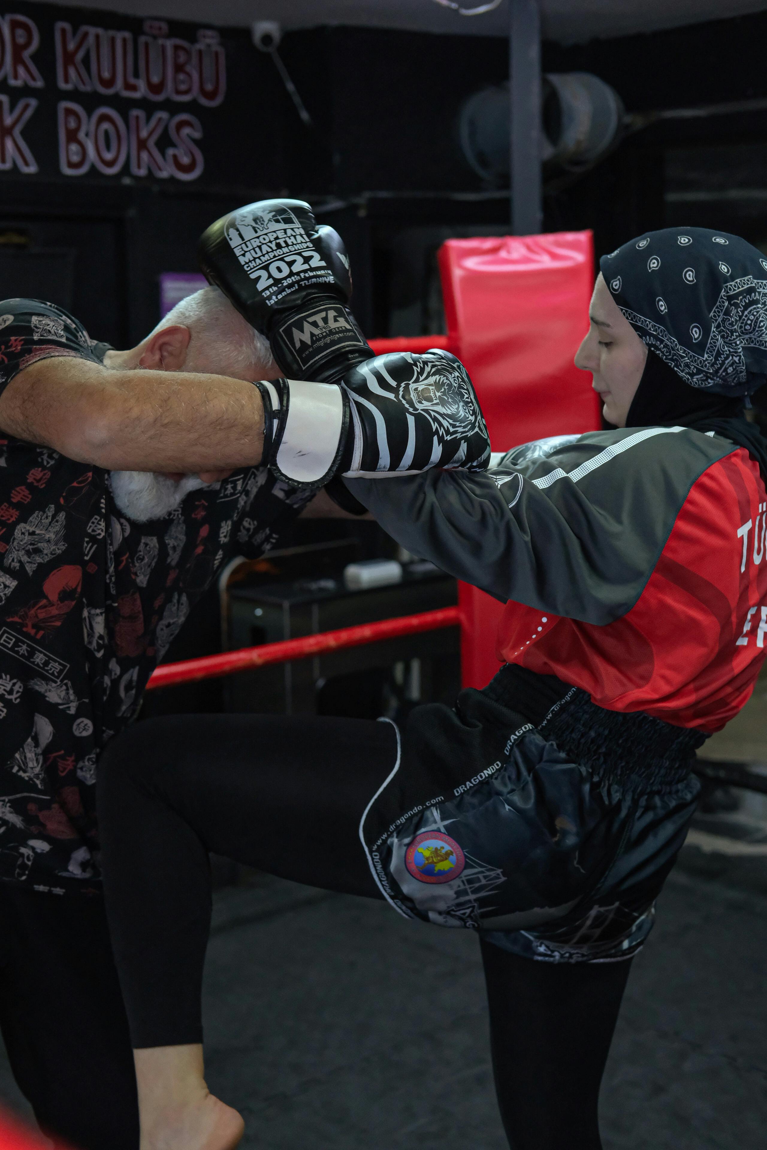 Man and Woman Practicing Kickboxing · Free Stock Photo