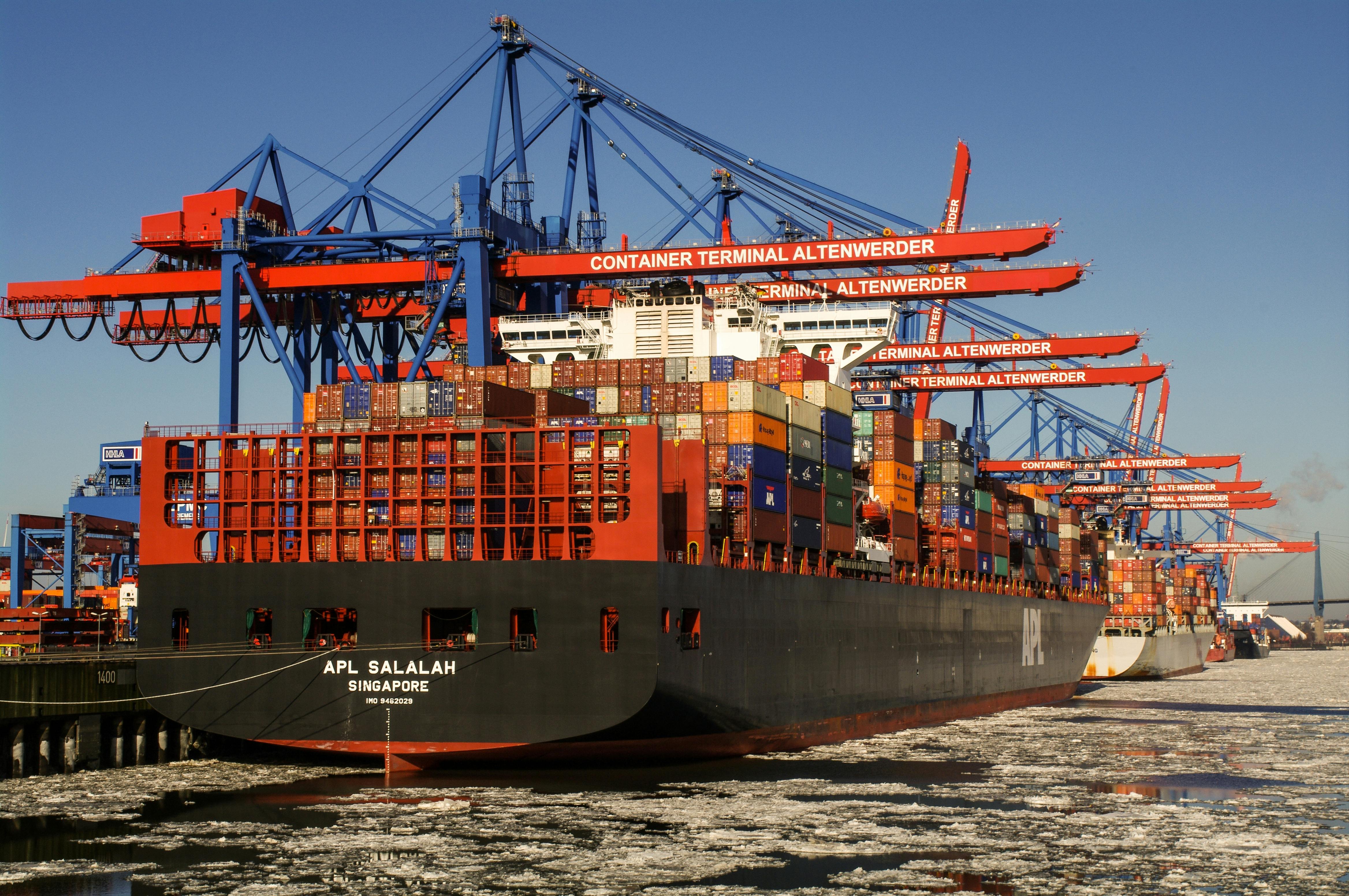 Moored Container Ship · Free Stock Photo