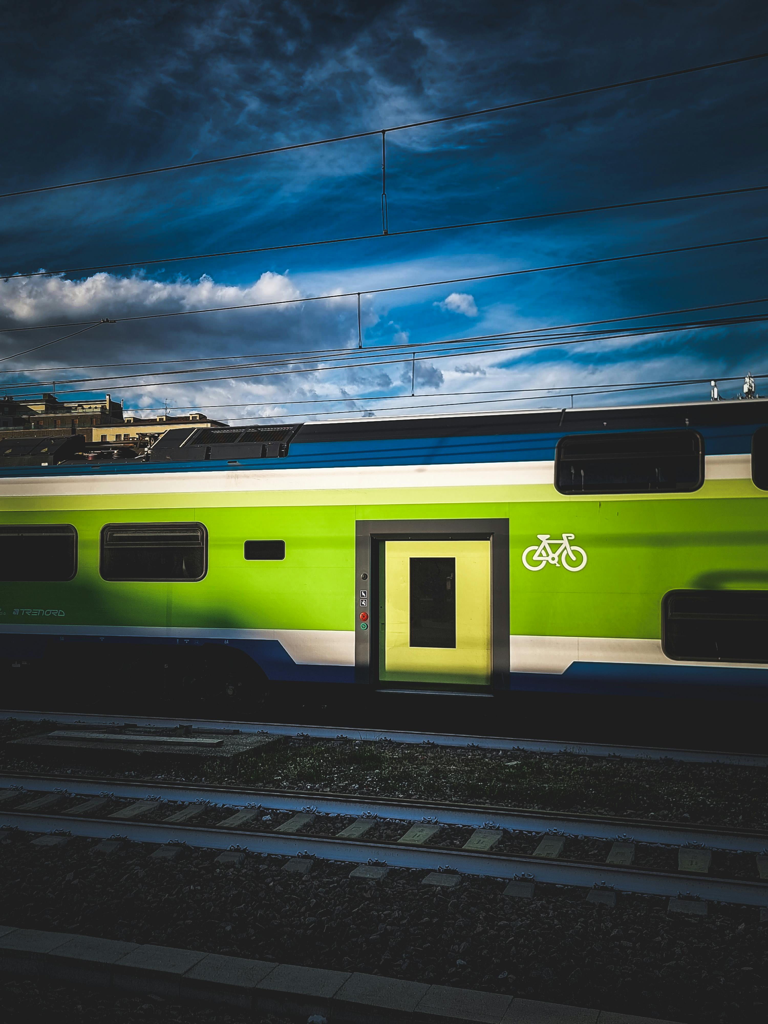 A Contemporary Passenger Train on the Railway · Free Stock Photo