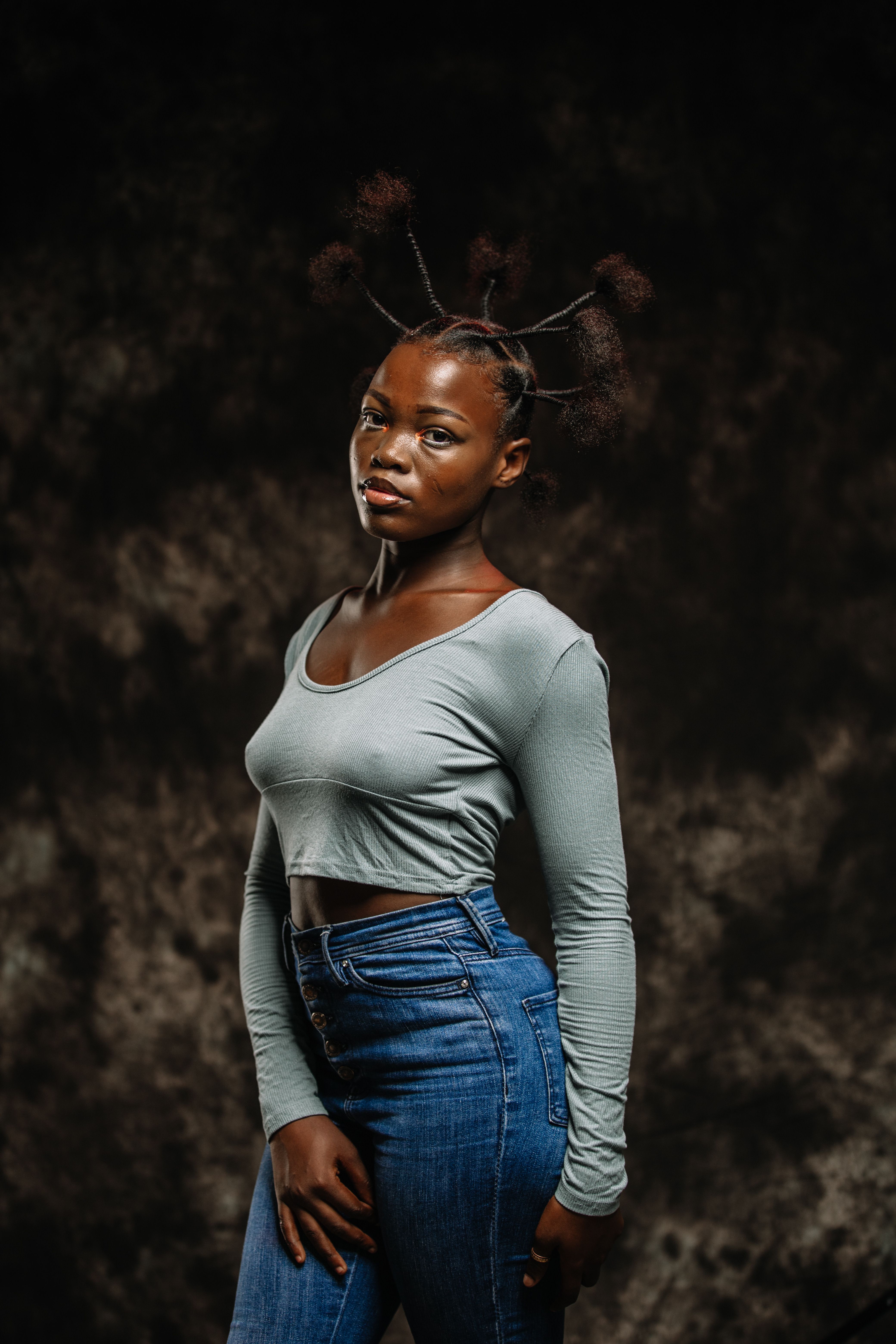 Portrait of a Woman Wearing Jeans · Free Stock Photo