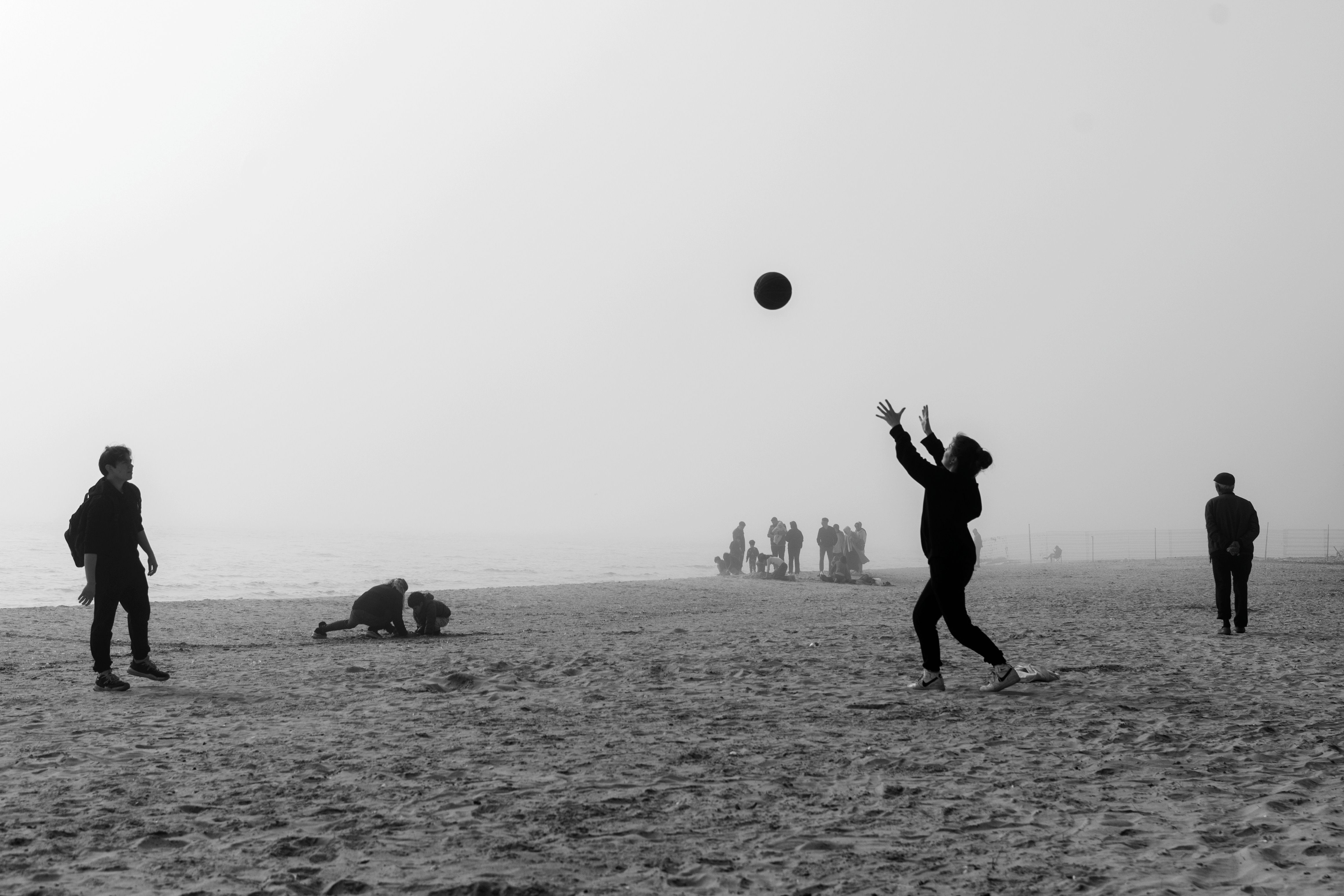 People Playing with Ball at Beach · Free Stock Photo