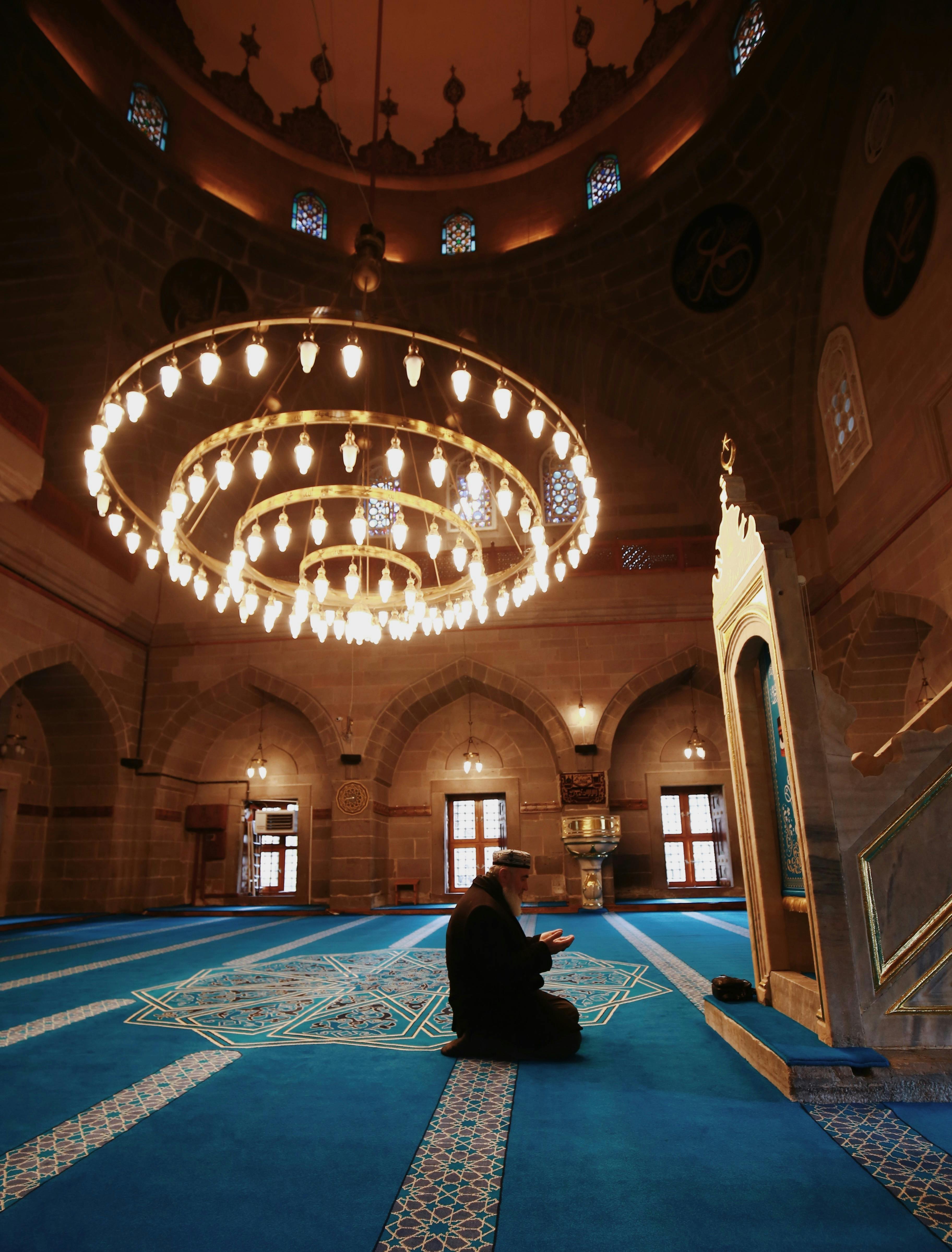 Muslim Men Praying in a Mosque · Free Stock Photo