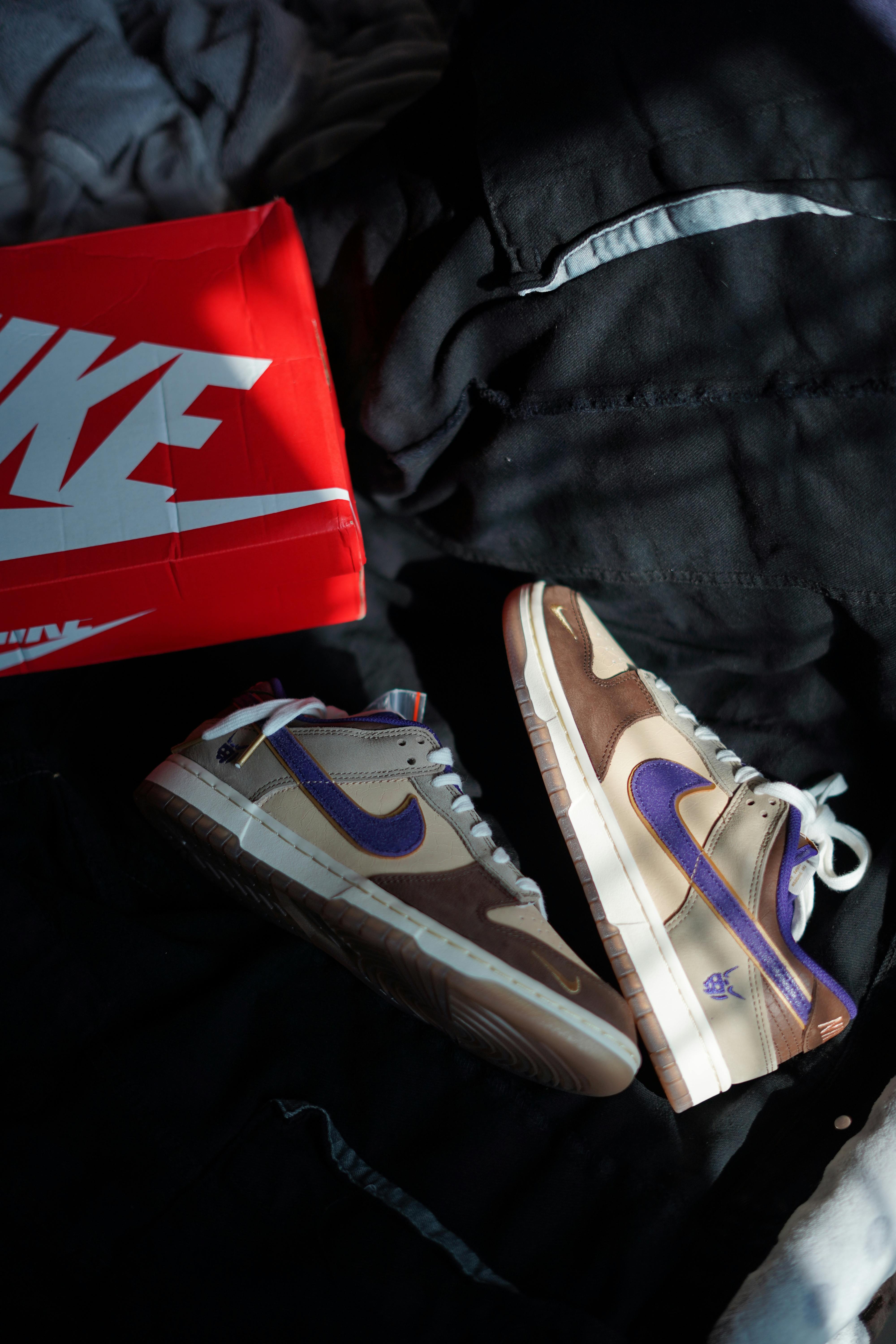 Nike Dunk Low Setsubun next to a Red Shoe Box · Free Stock Photo