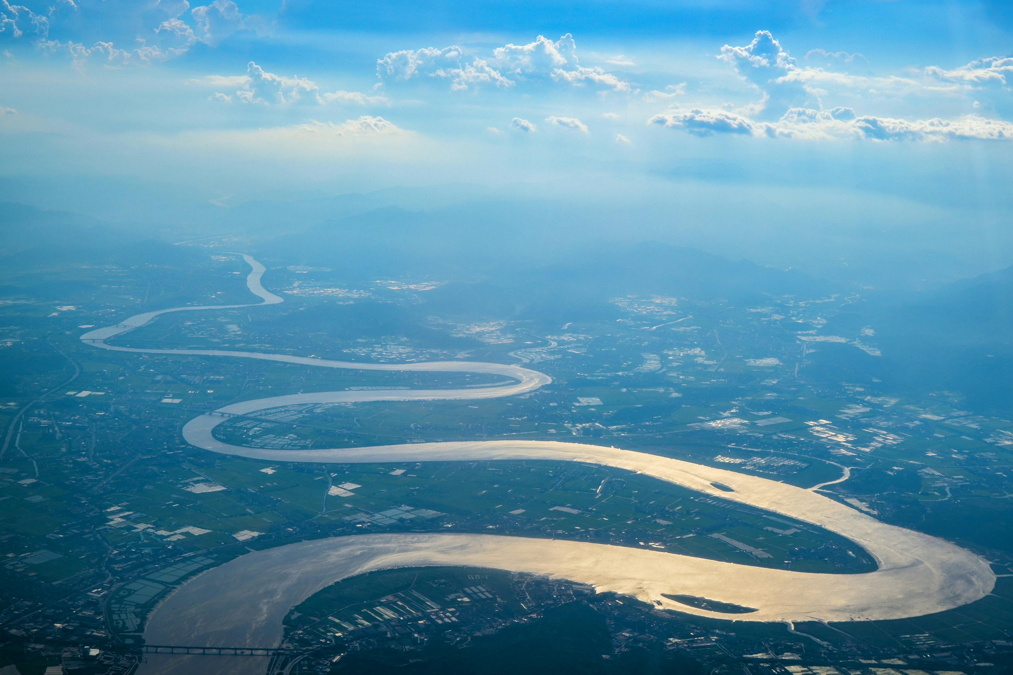 Clouds over River Meanders · Free Stock Photo