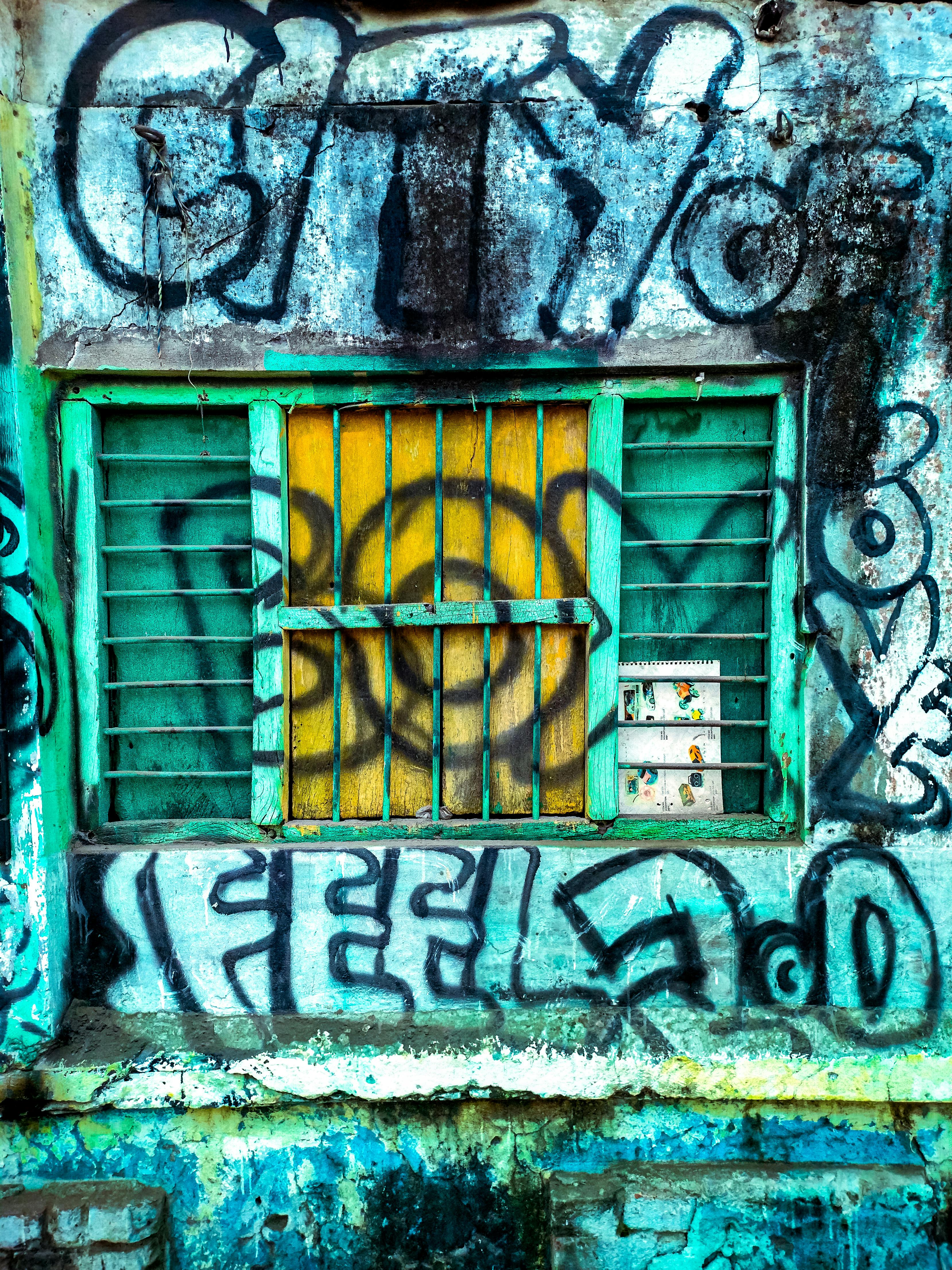 Vandalized Building Covered in Graffiti · Free Stock Photo