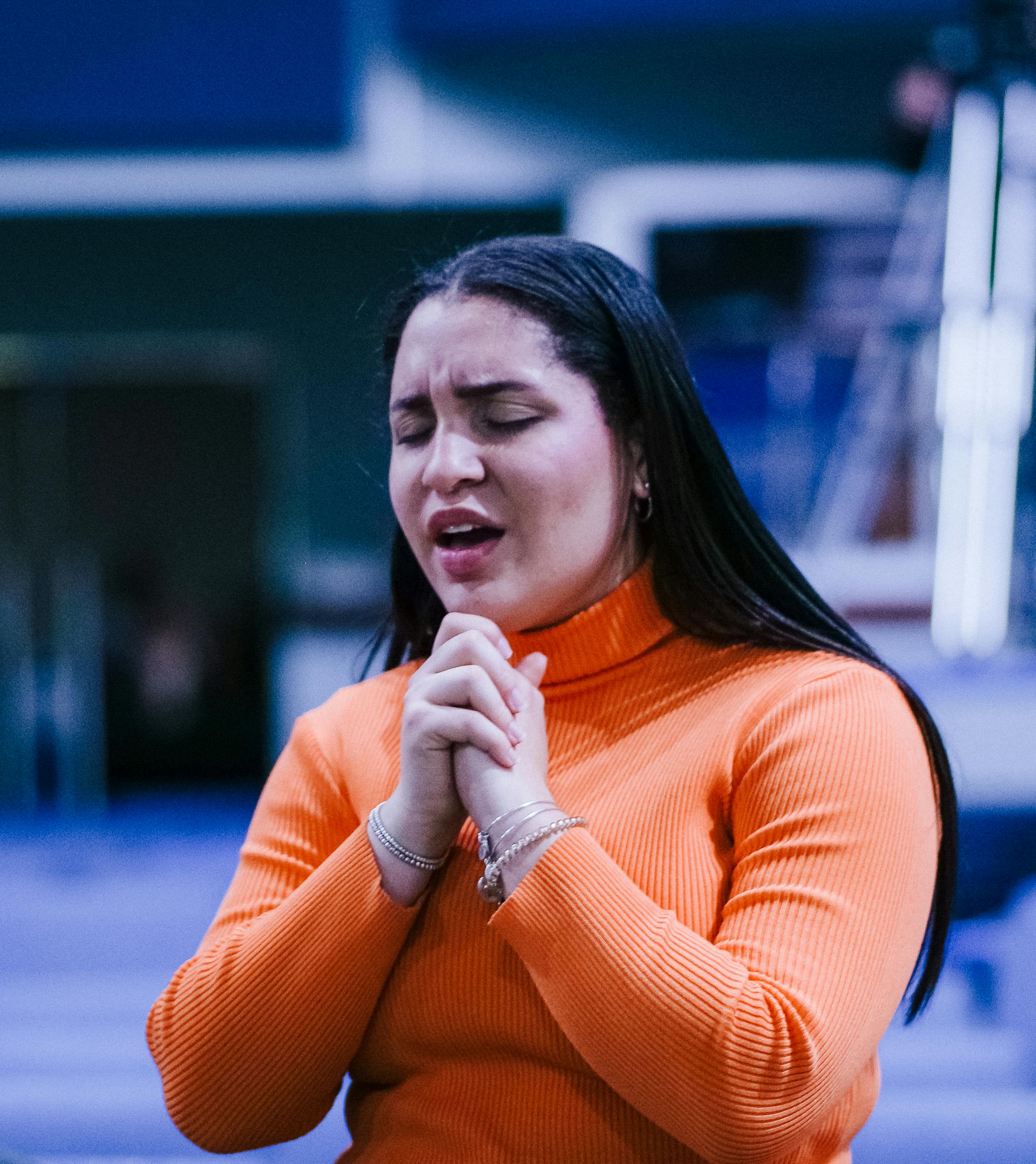 Pious Praying Woman · Free Stock Photo
