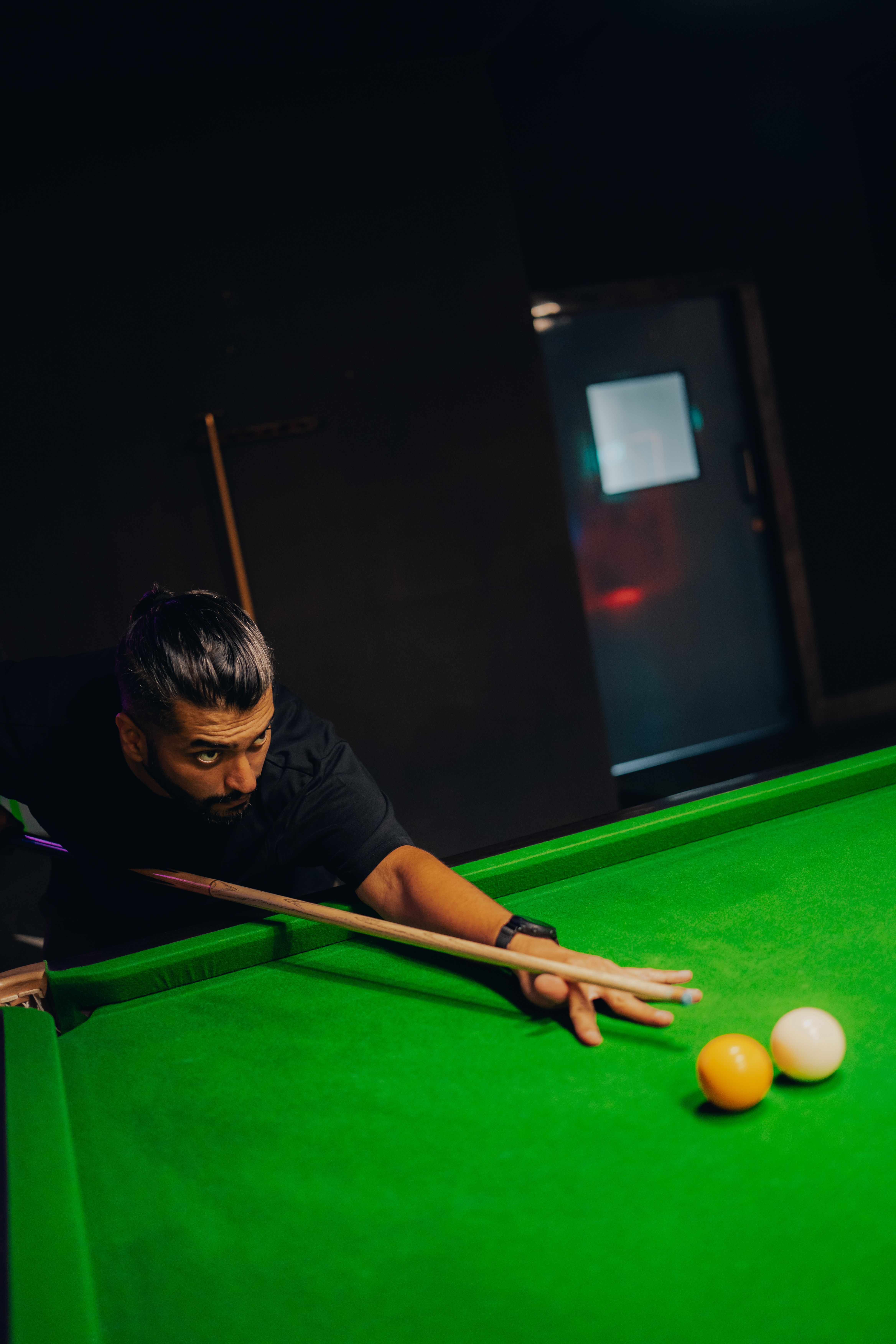 Photo of a Woman in a Club Leaning against a Billiard Table · Free ...
