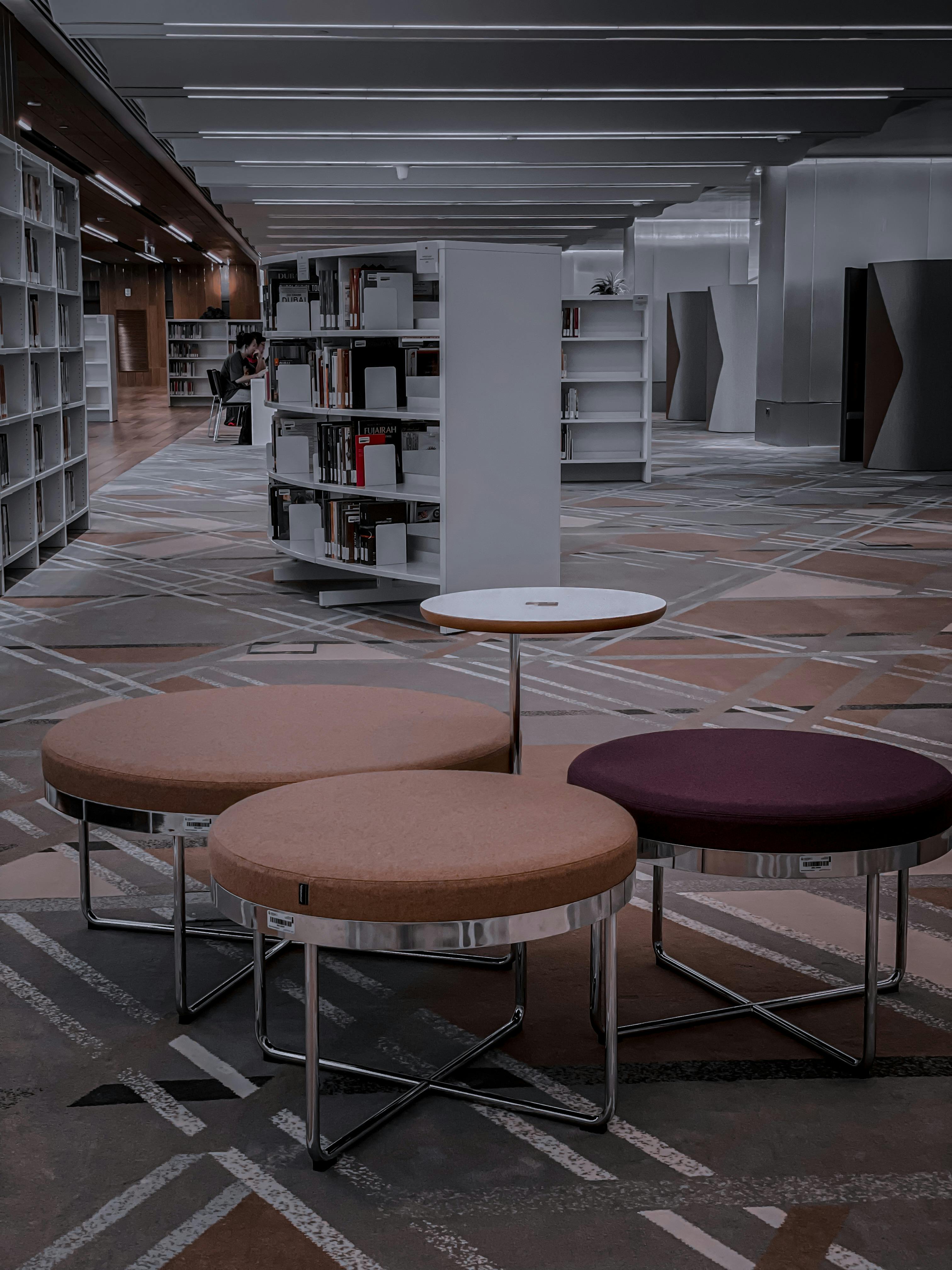 Spacious Modern Library Reading Room · Free Stock Photo