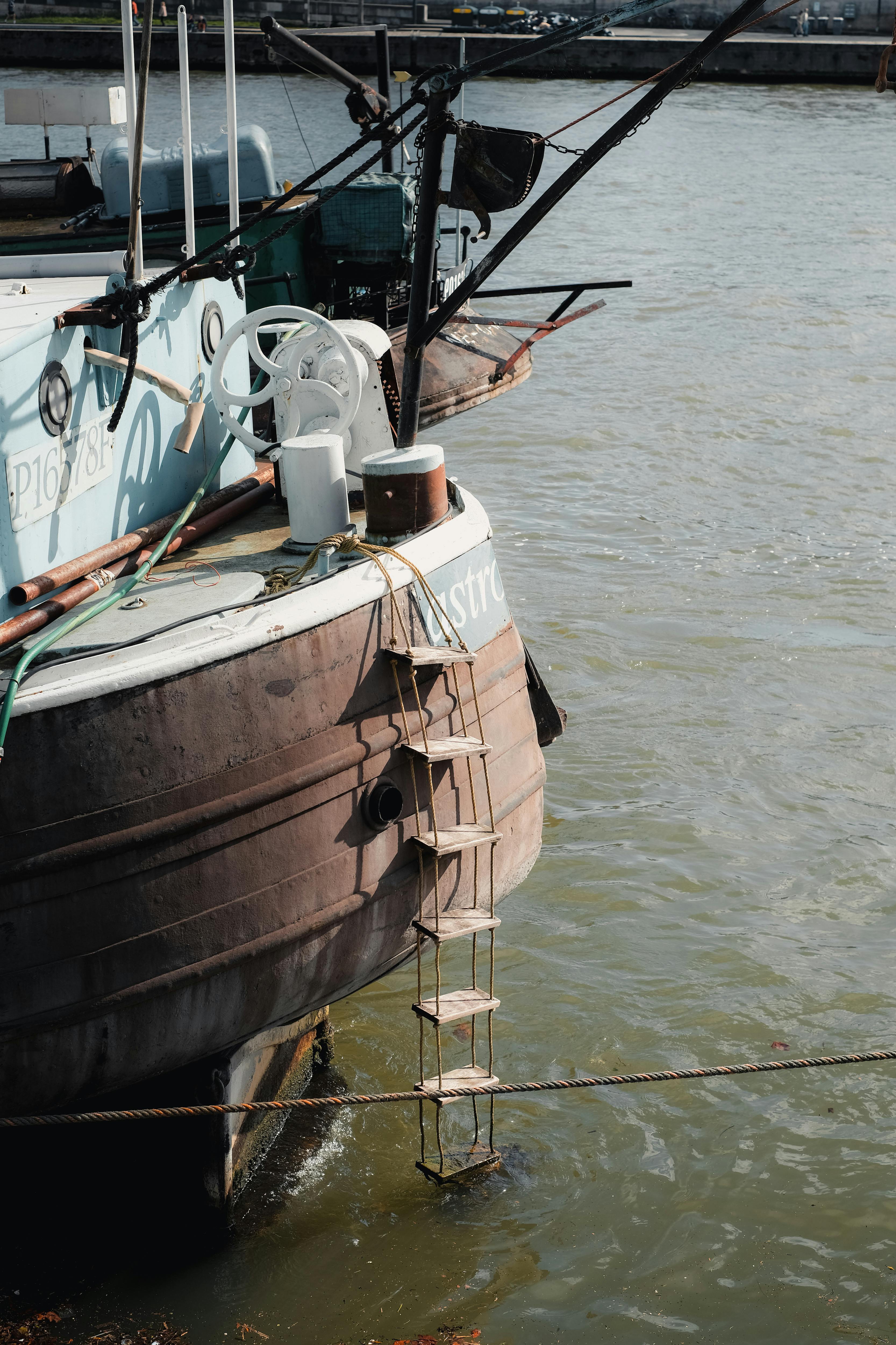 Rope Ladder Hanging from a Ship · Free Stock Photo