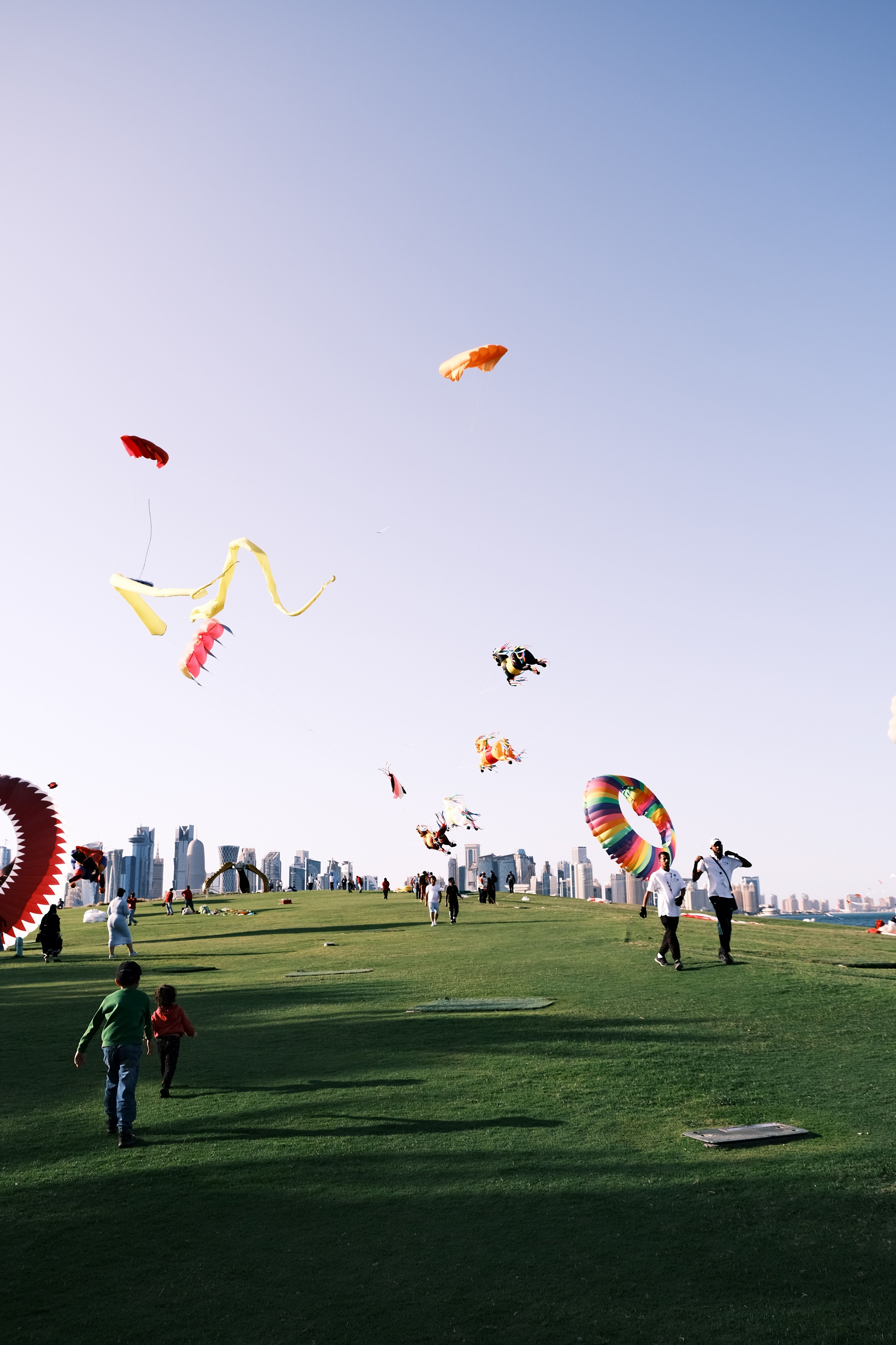 People Flying Kites on the Meadow · Free Stock Photo