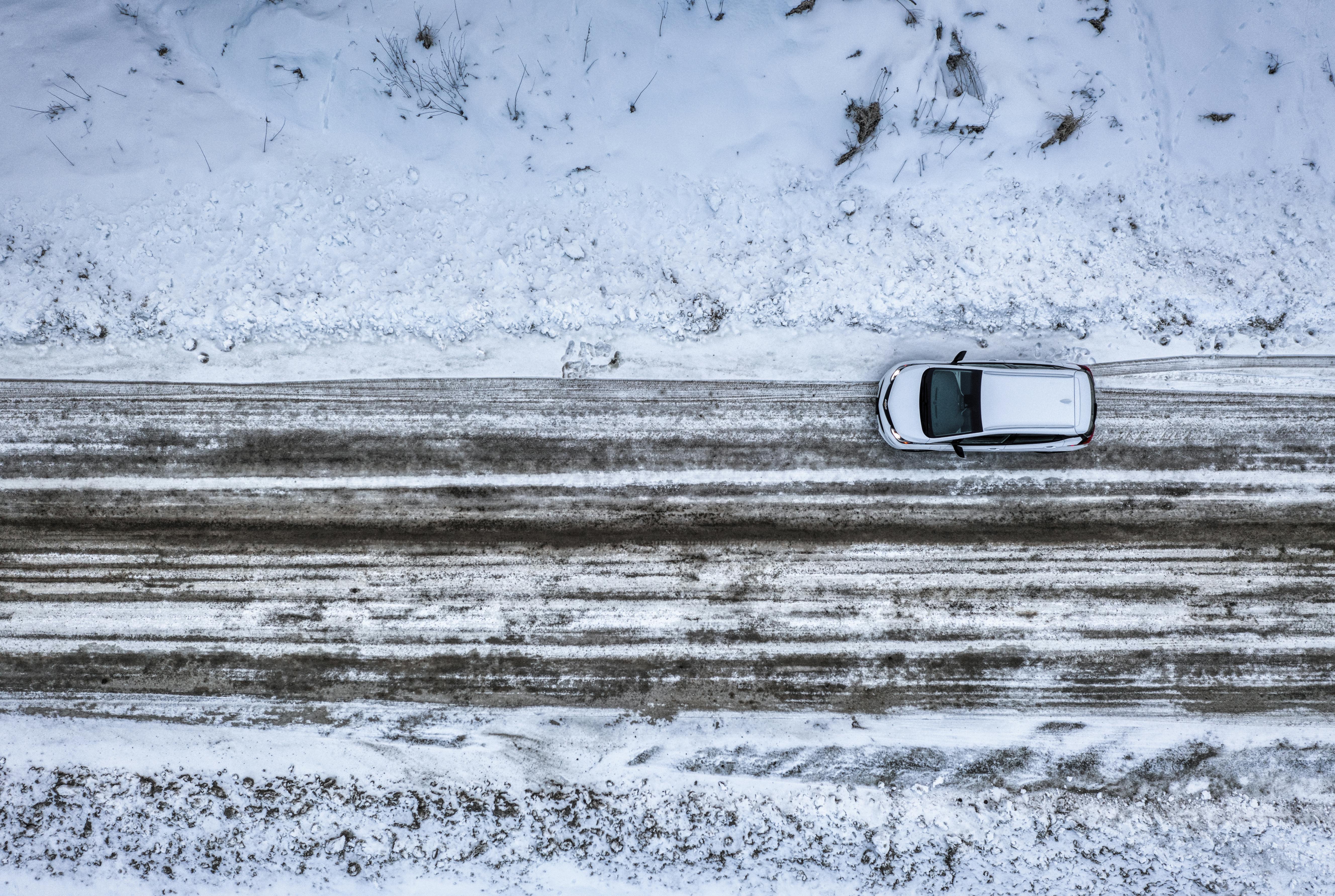 Car on Road in Snow · Free Stock Photo