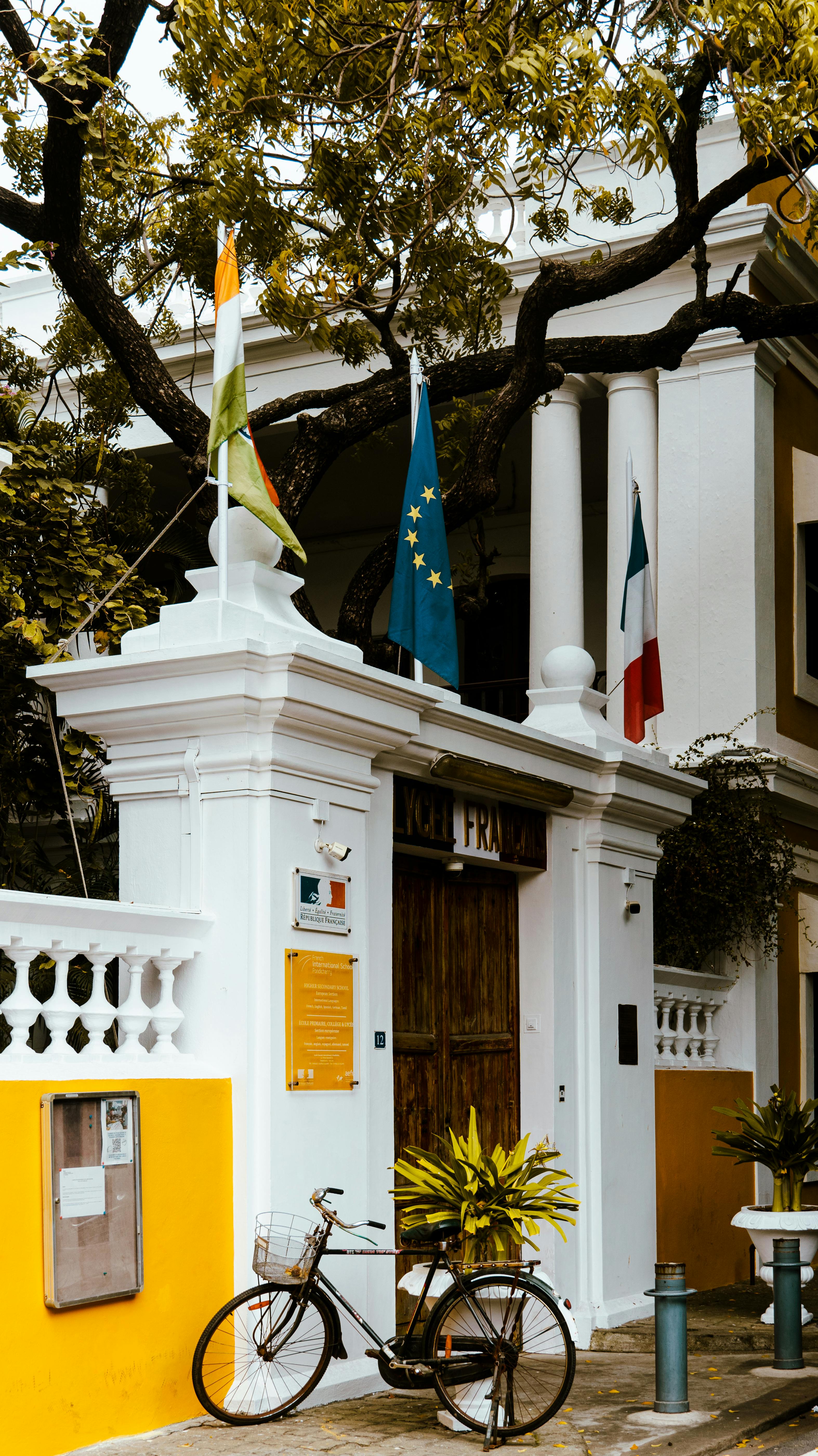 Gate to the International French School in Pondicherry, Puducherry ...