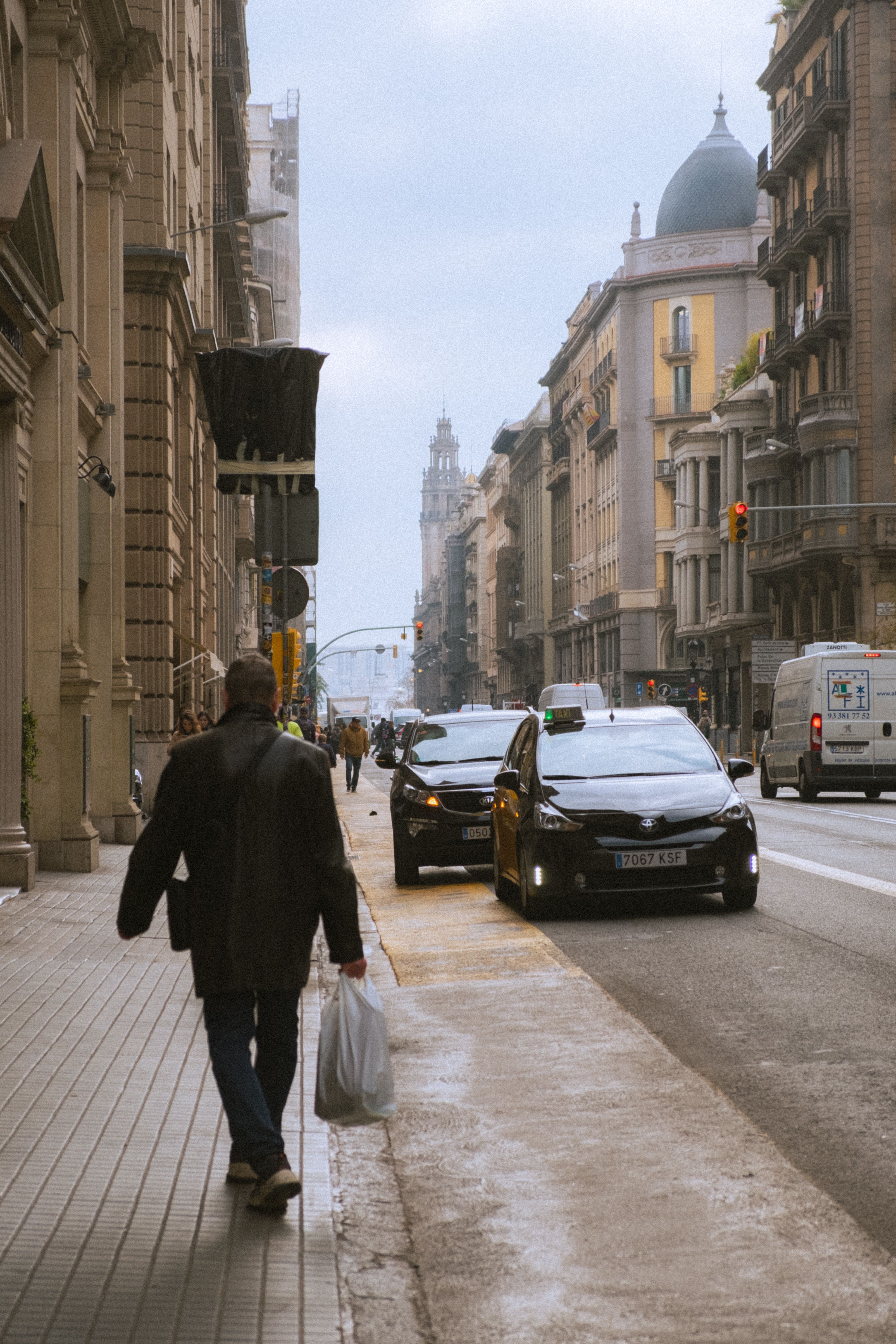 High-angle Photography of Two Person Walking Beside Road · Free Stock Photo
