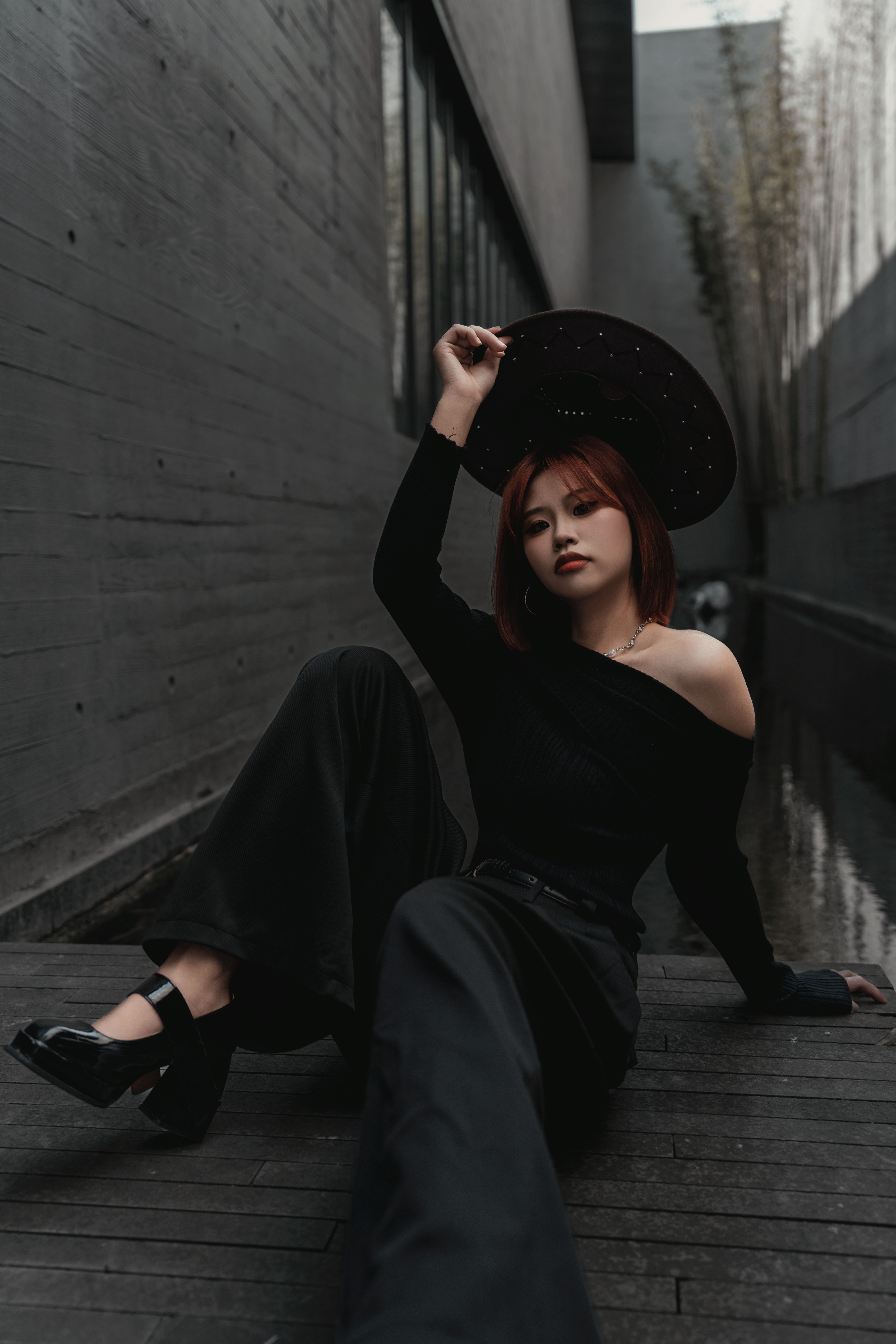 Woman Posing with Hat · Free Stock Photo