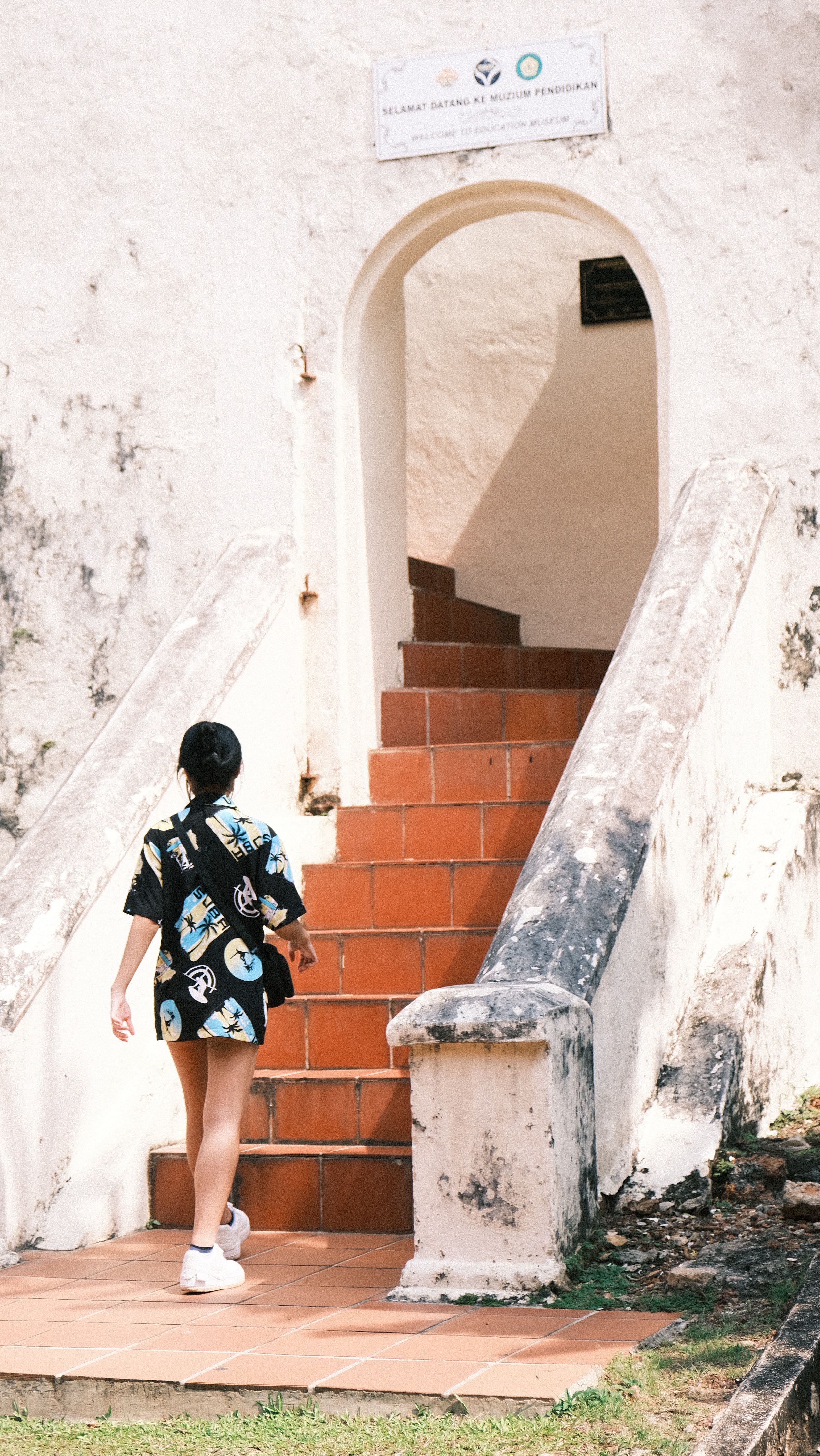 Woman Walking Upstairs · Free Stock Photo