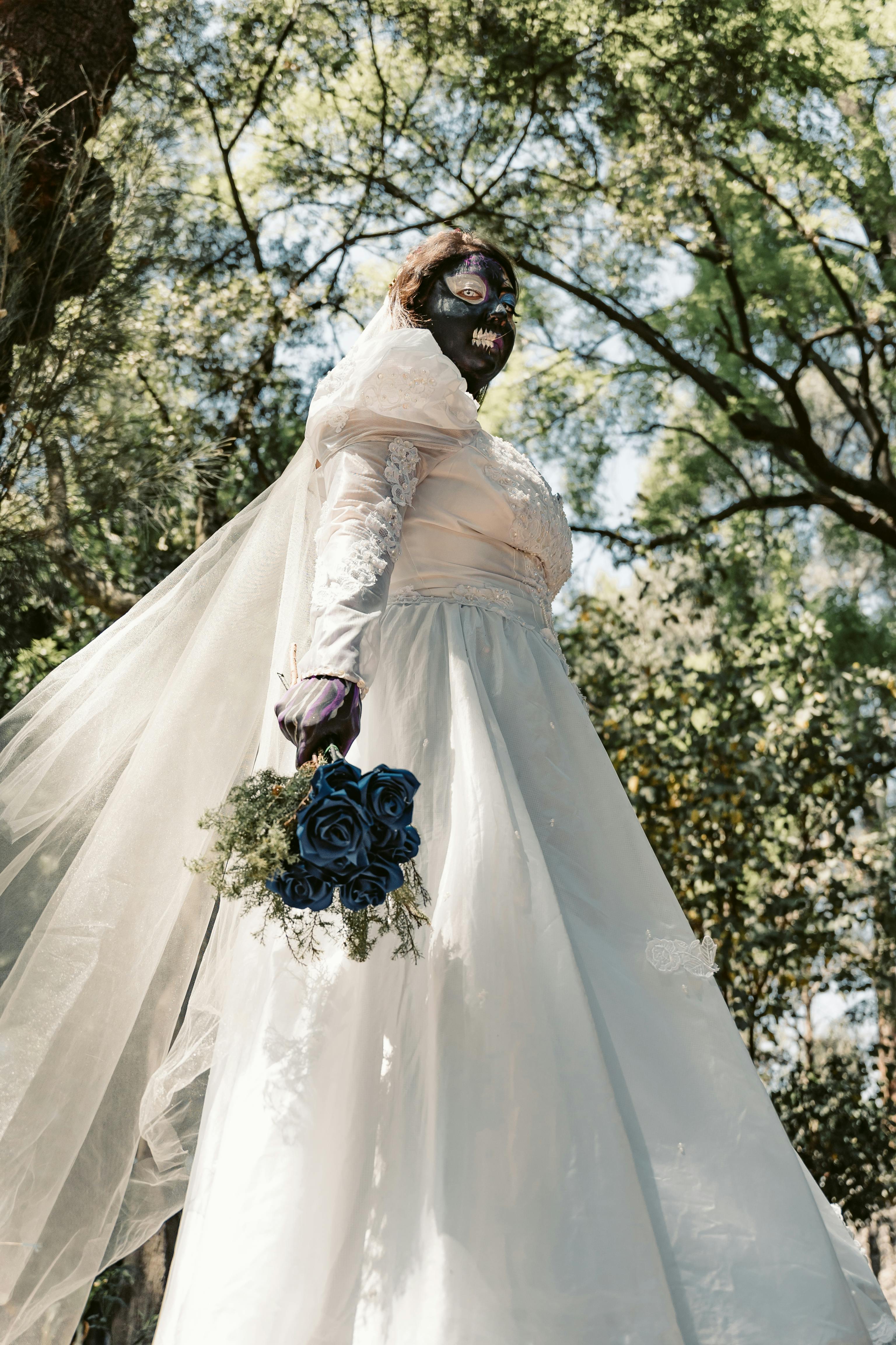 Woman in a Scary Bride Halloween Costume · Free Stock Photo