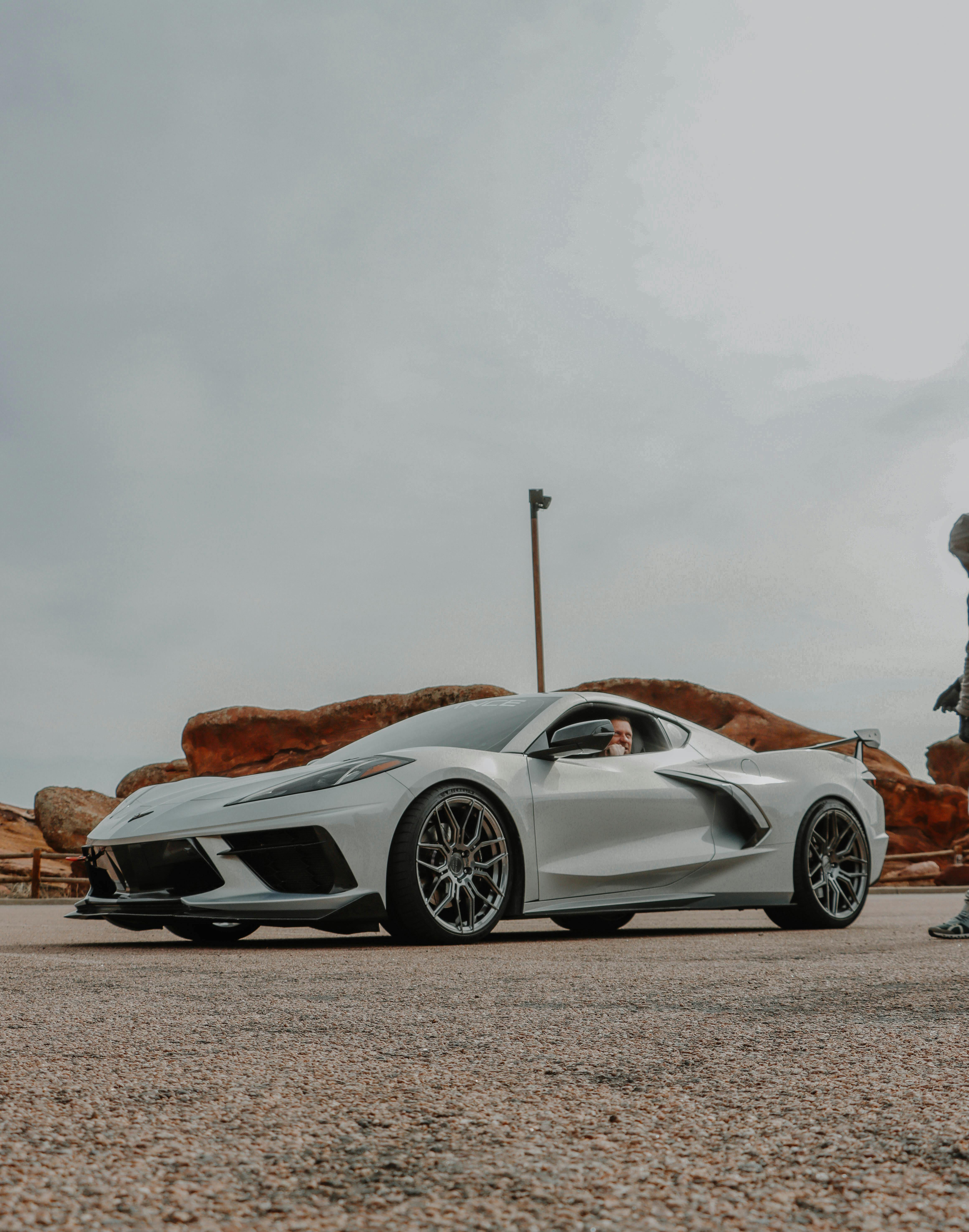 A Chevrolet Corvette on a Parking Lot at Red Rocks, Colorado, USA ...