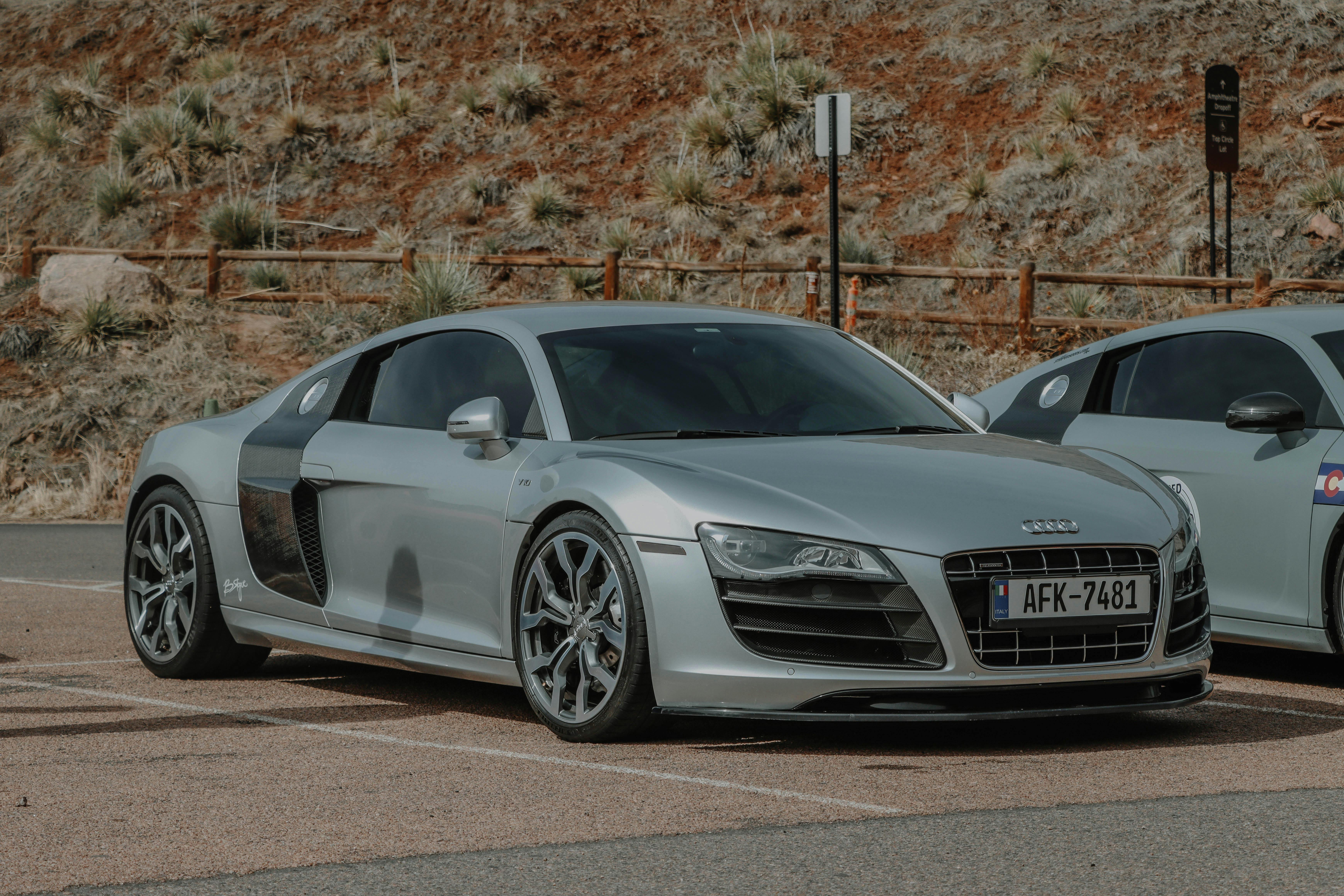 An Audi R8 on a Parking Lot at Red Rocks, Colorado, USA · Free Stock Photo