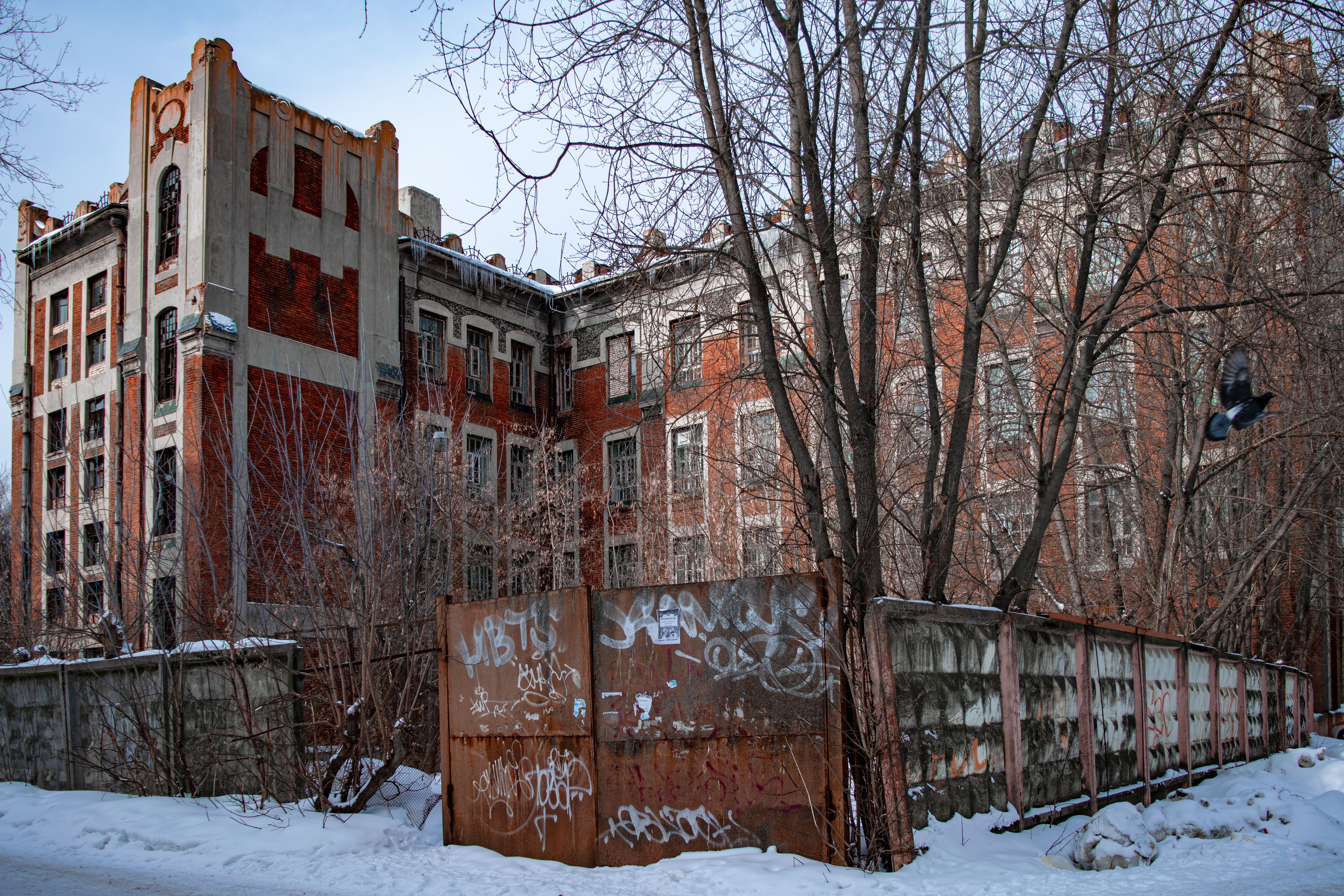 Facade of School in Winter · Free Stock Photo