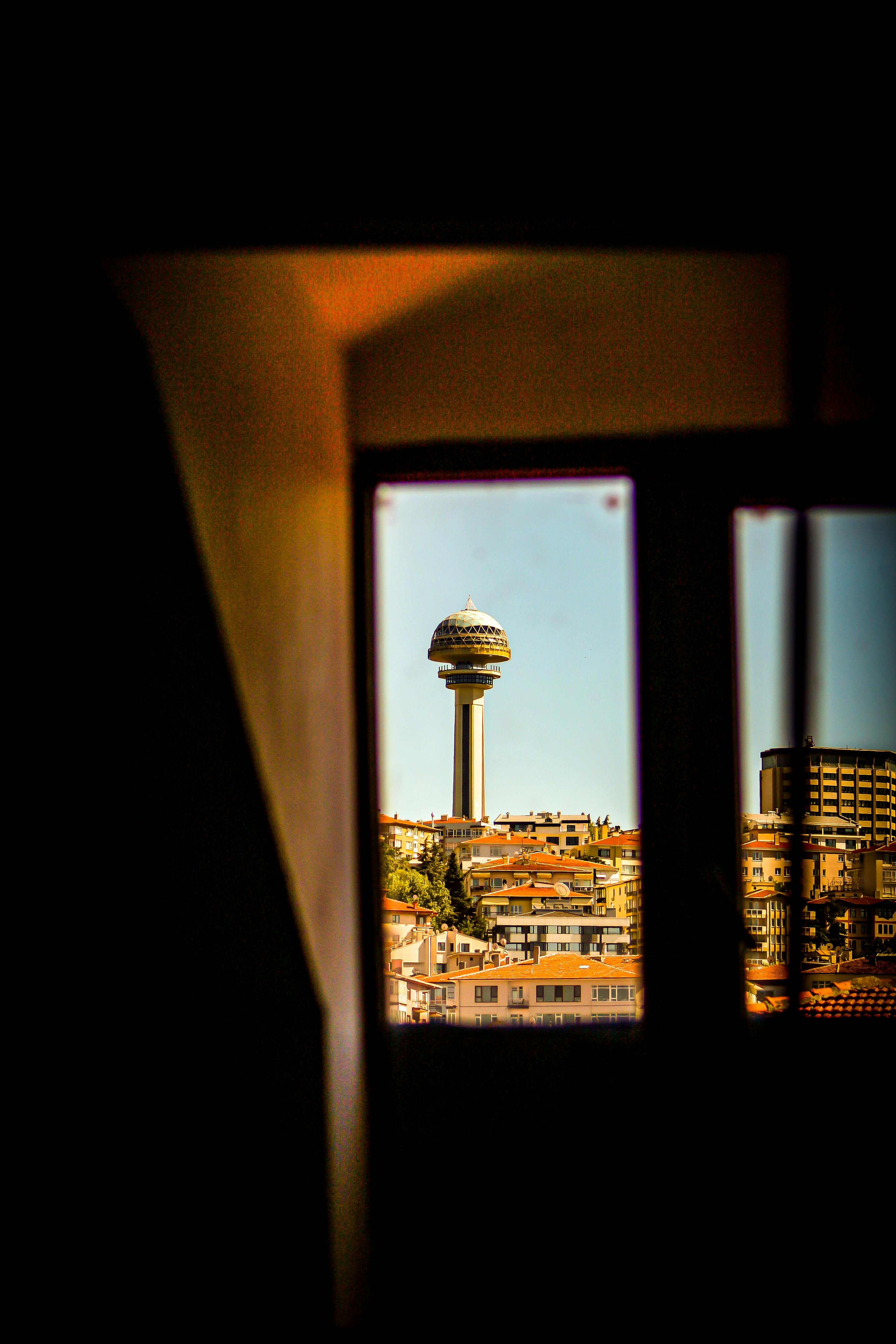View of the Atakule Tower from a Window of a Building in Ankara, Turkey ...