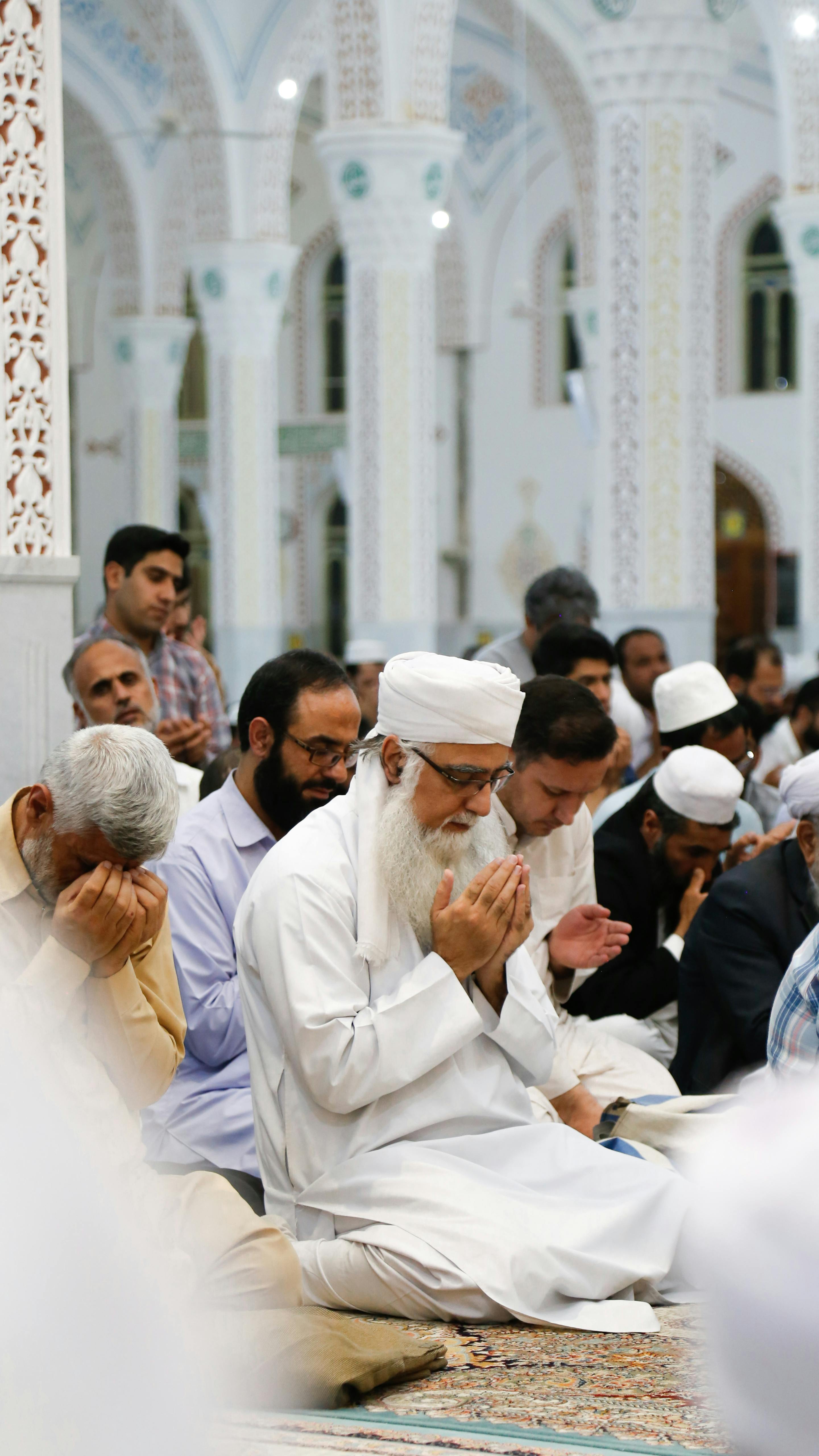 Men Praying in Mosque · Free Stock Photo