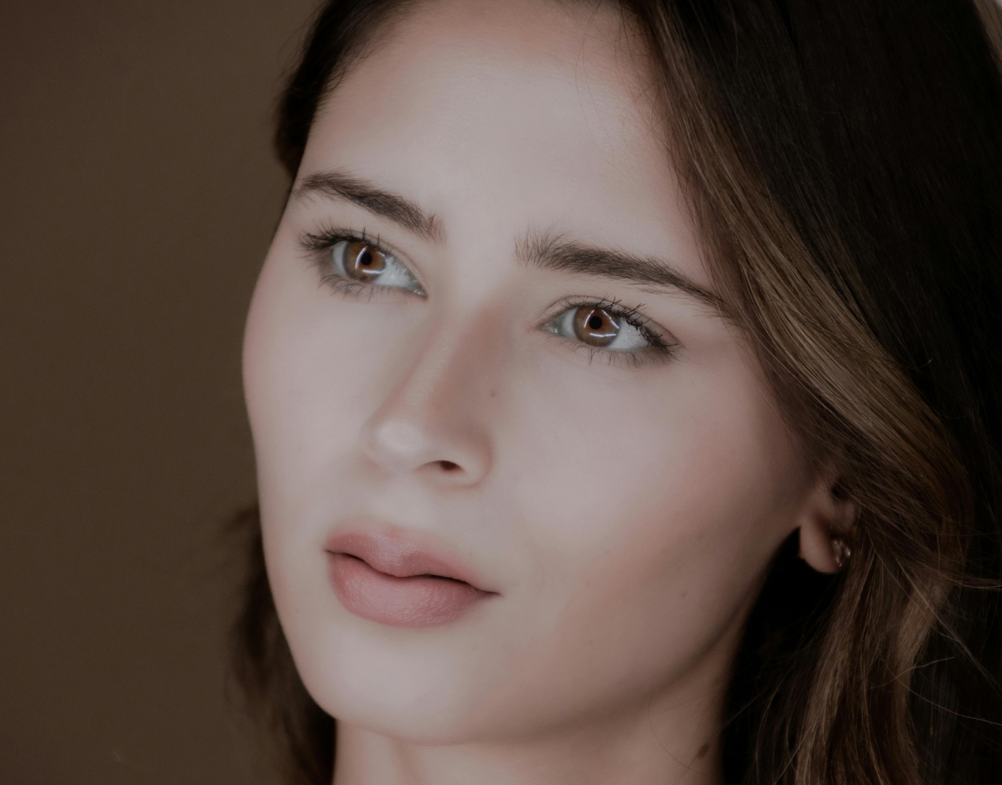 Close-up of Beautiful Young Woman Face · Free Stock Photo Close-up of Beautiful Young Woman Face · Free Stock Photo