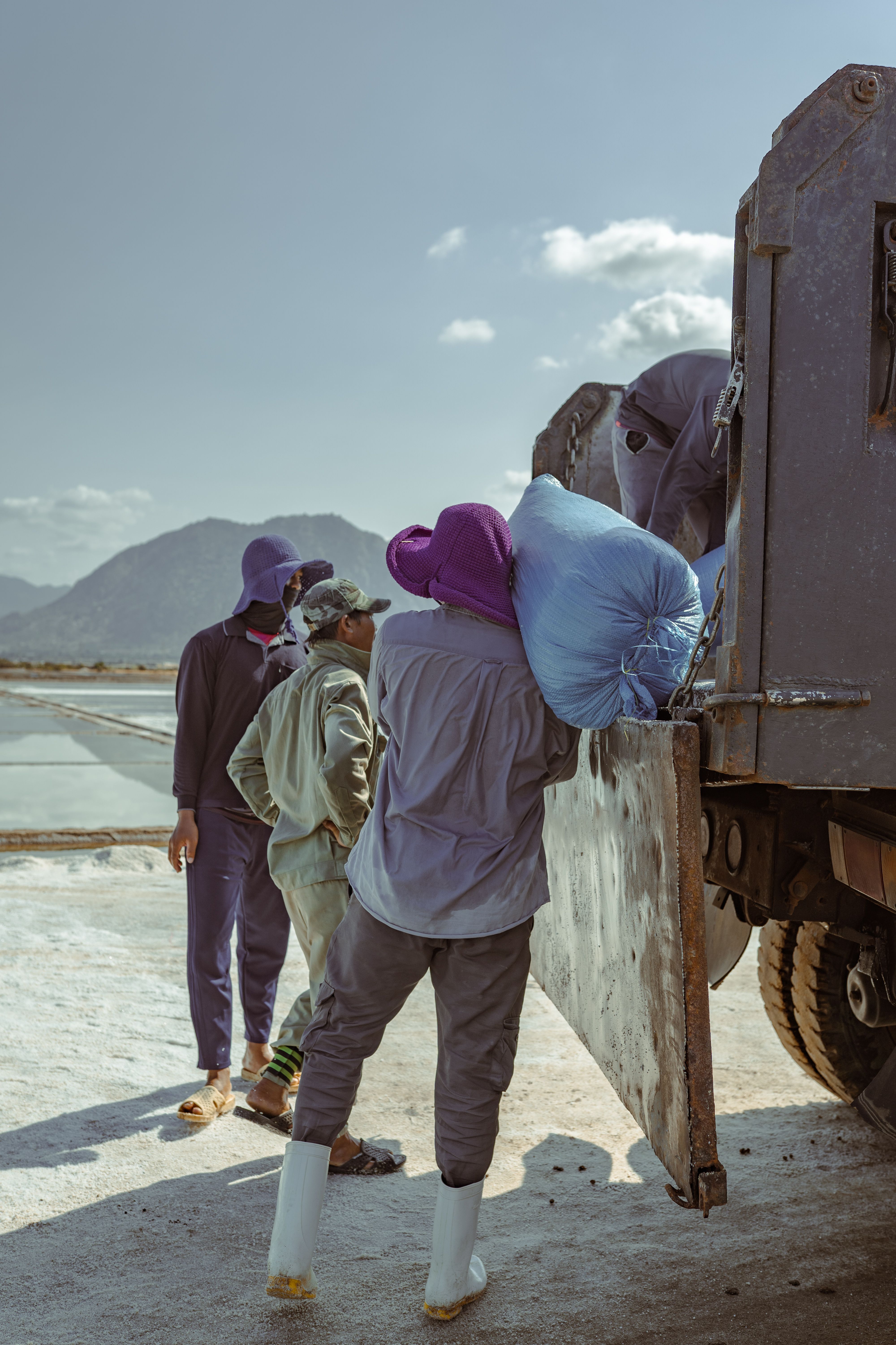 Workers Loading Bags · Free Stock Photo
