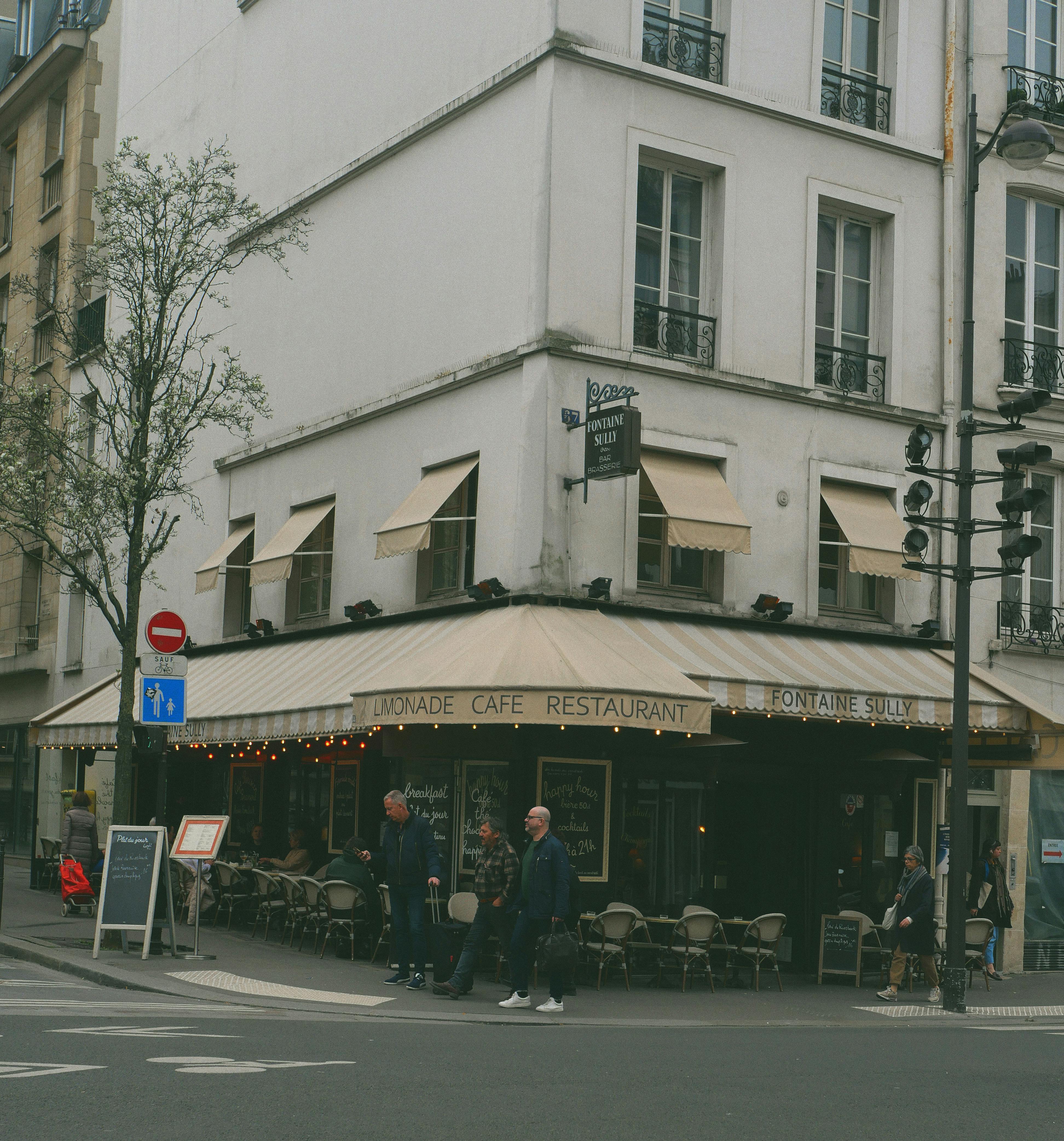 Restaurant on Street Corner · Free Stock Photo