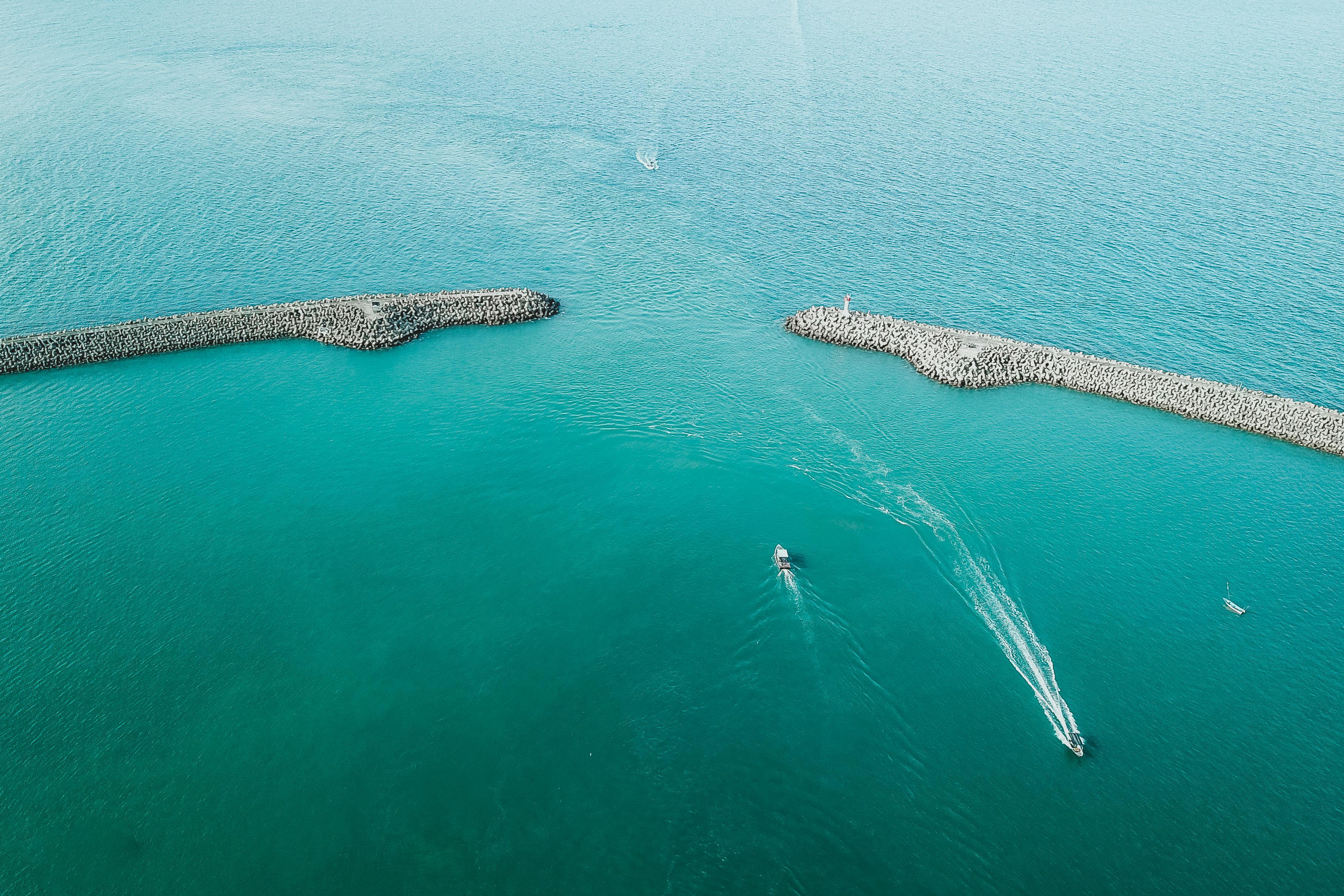 Aerial Photo of Boat on Sea · Free Stock Photo