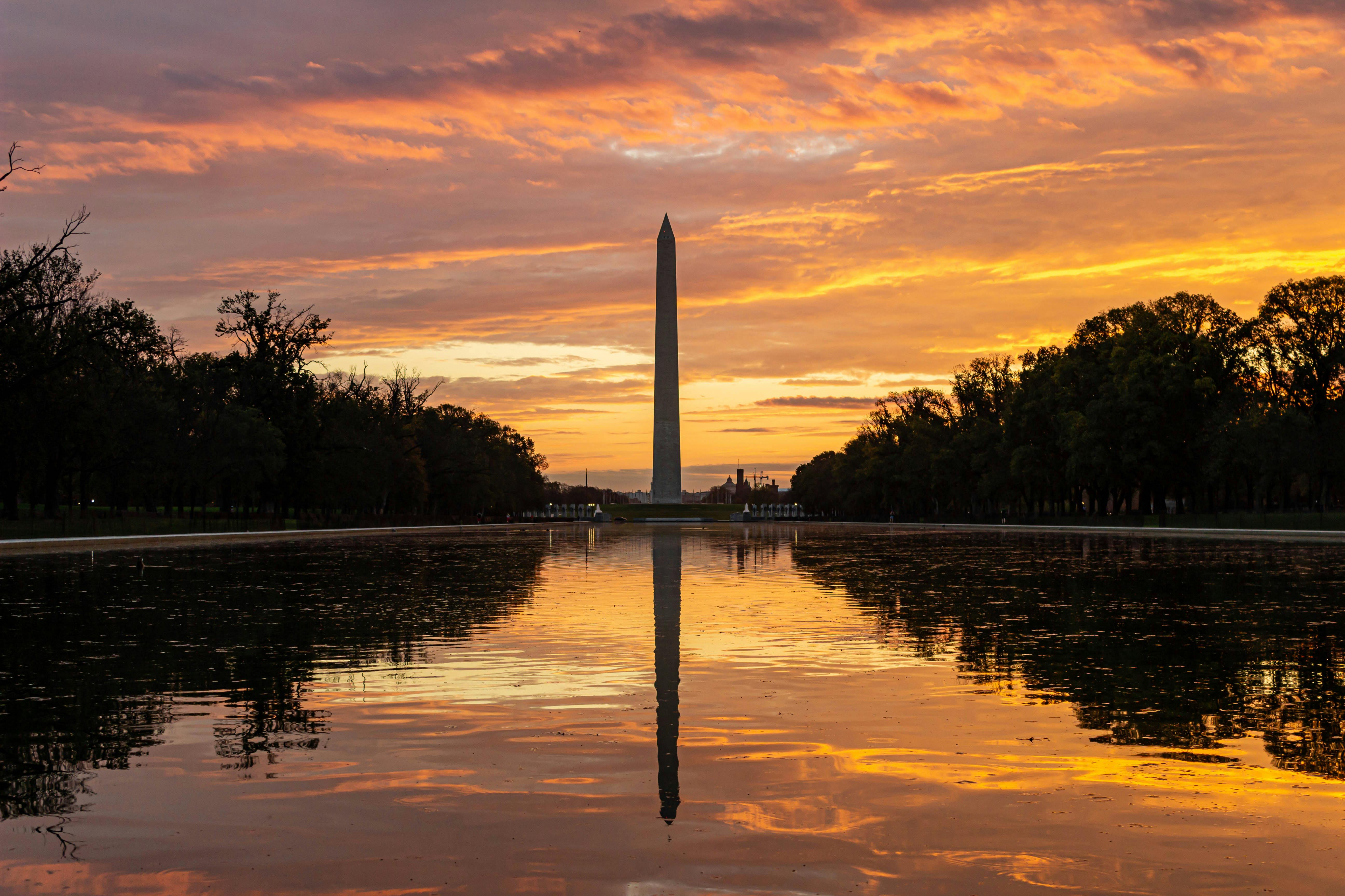 Washington Dc Monument Sunset Photos, Download The BEST Free Washington ...
