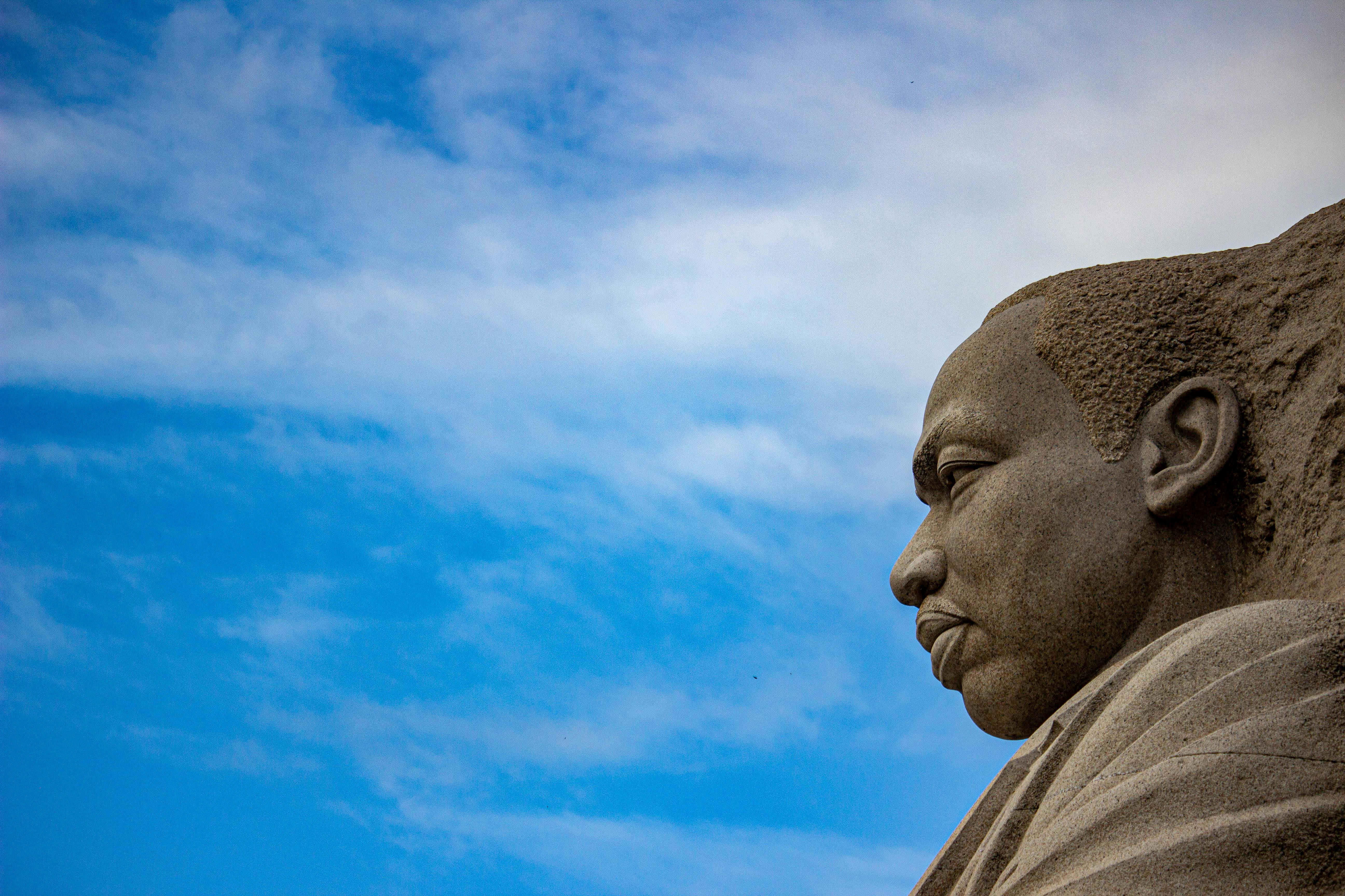 Profile of the Martin Luther King Jr Sculpture in the National Mall ...