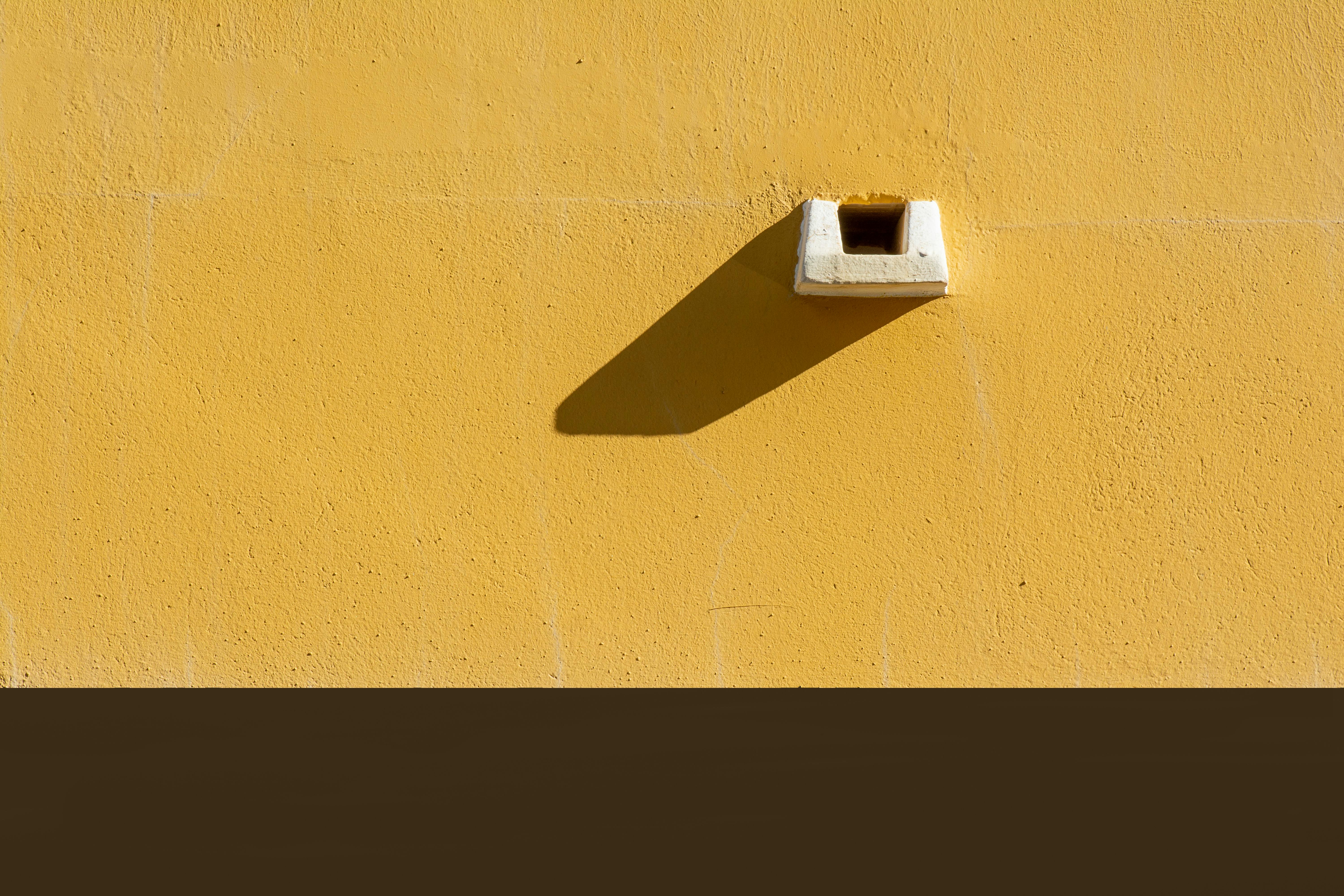 Sunlit, Yellow Wall · Free Stock Photo