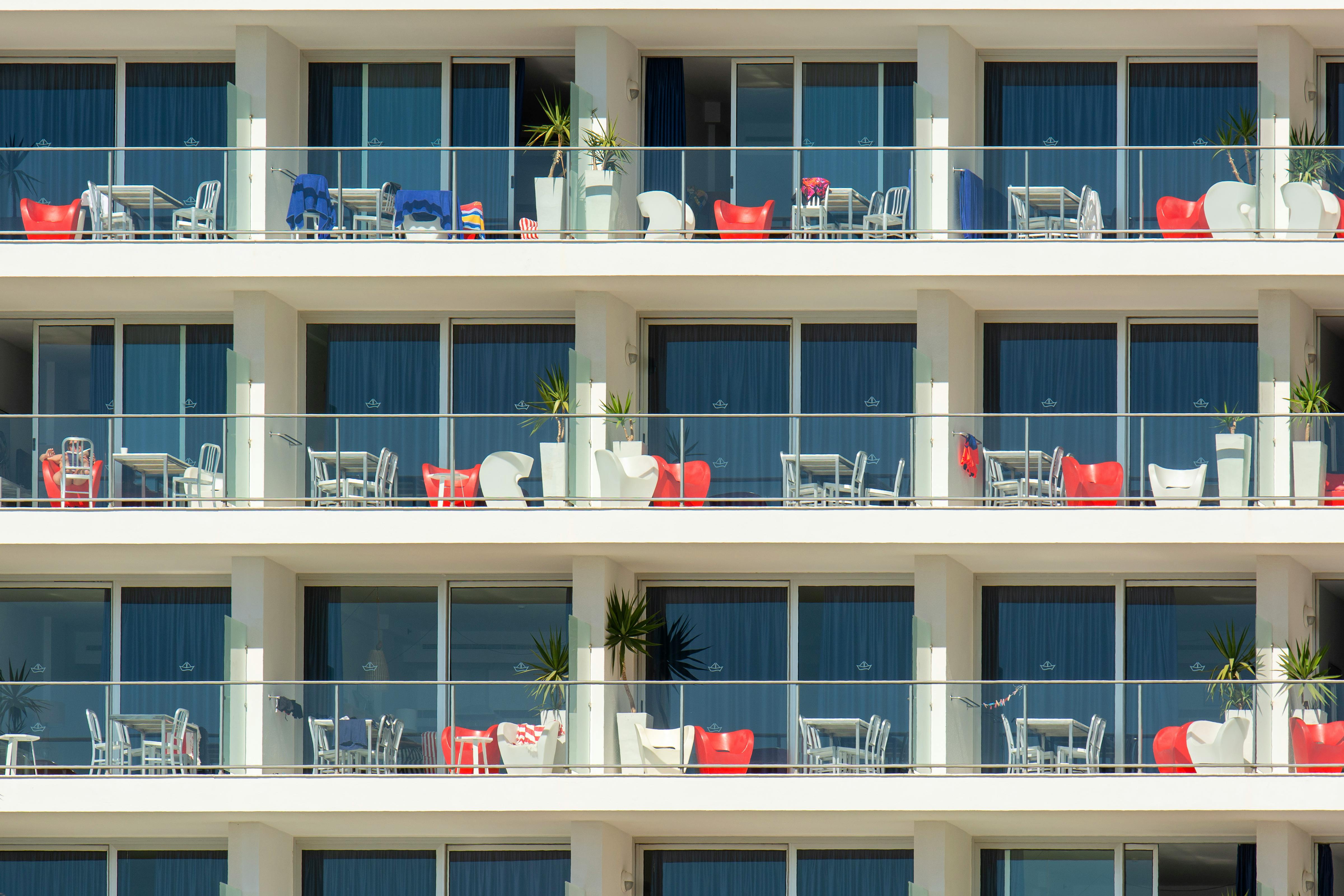 Hotel with Balconies · Free Stock Photo