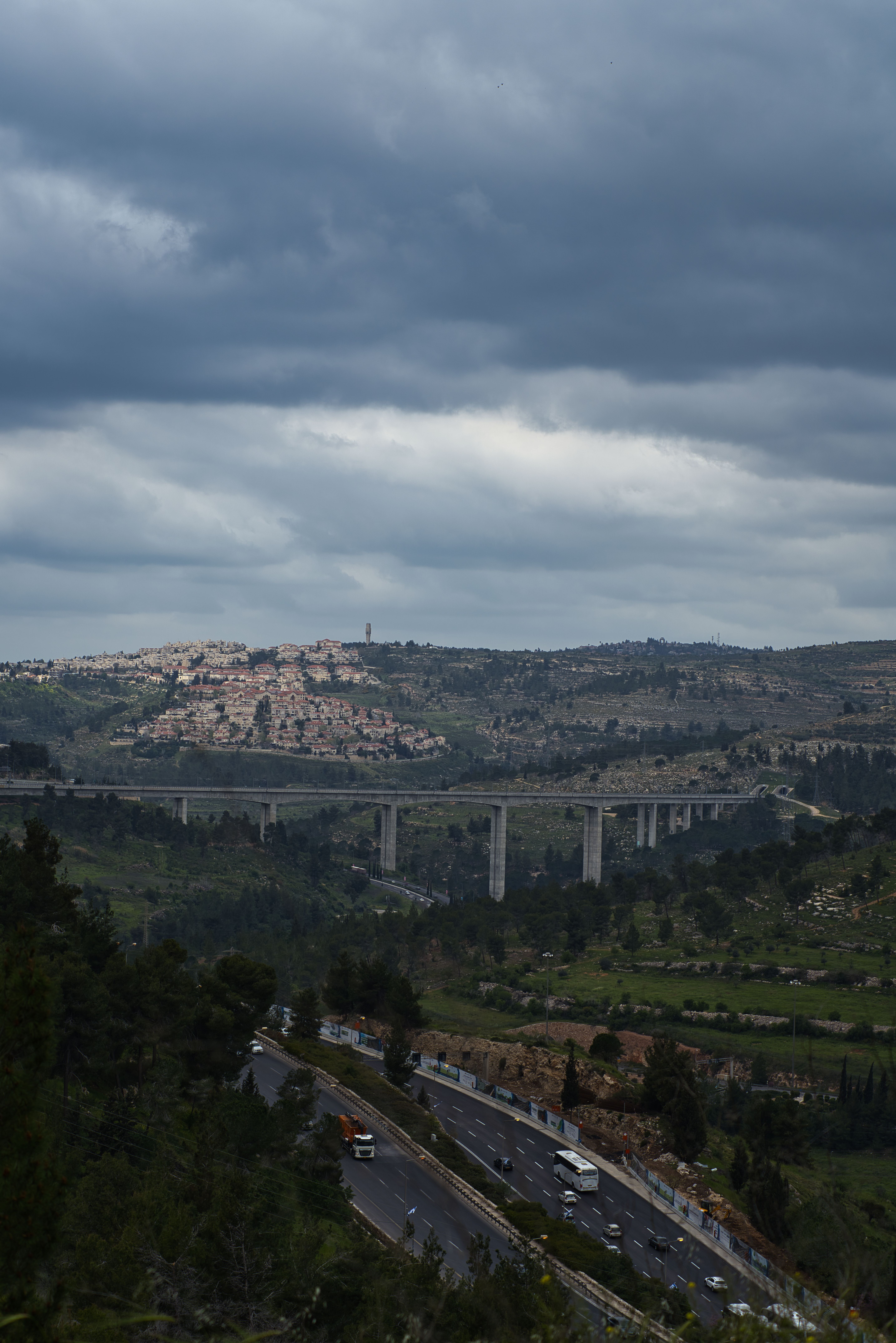 Giant Bridge over Highway · Free Stock Photo