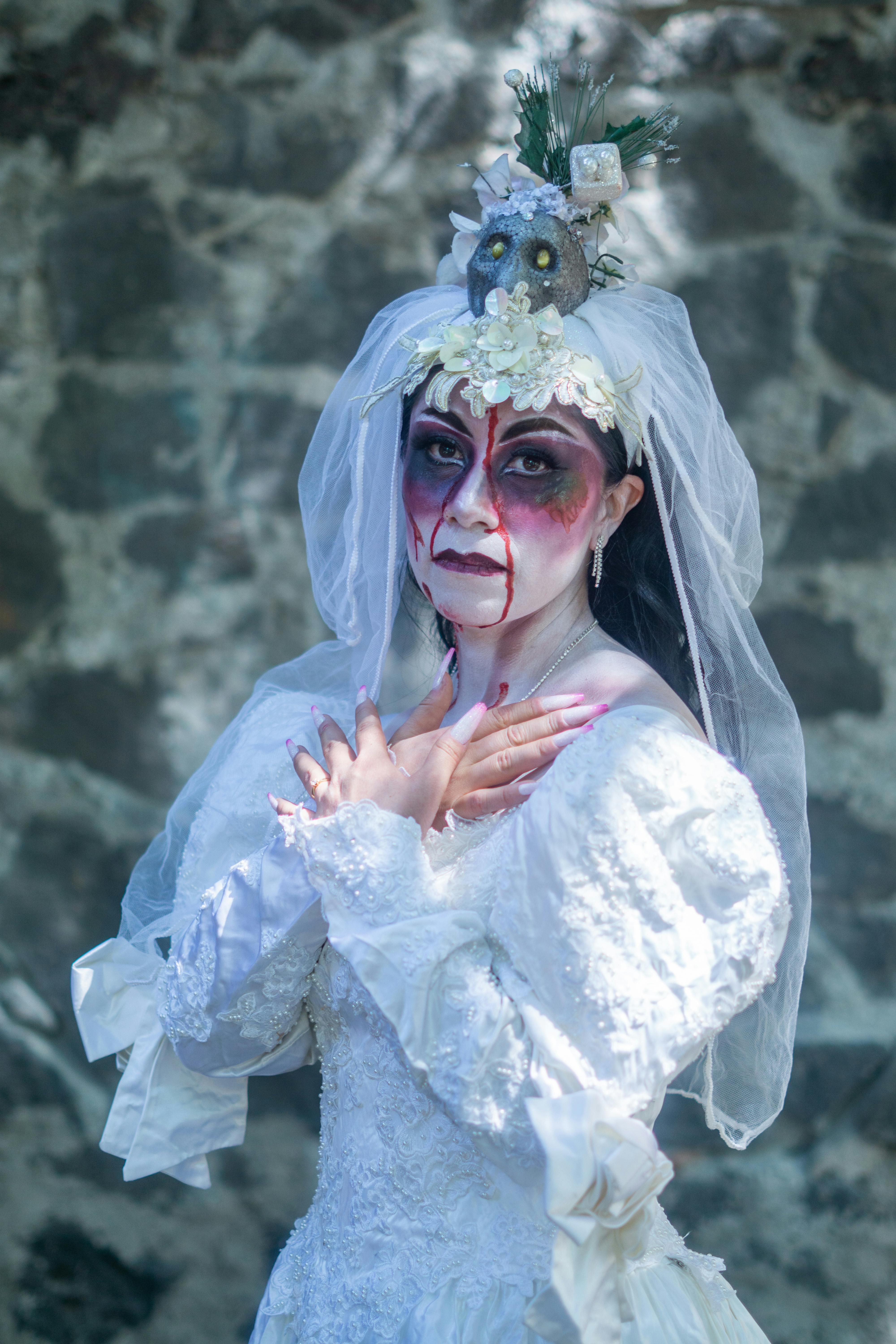 Spooky Woman in Wedding Dress · Free Stock Photo